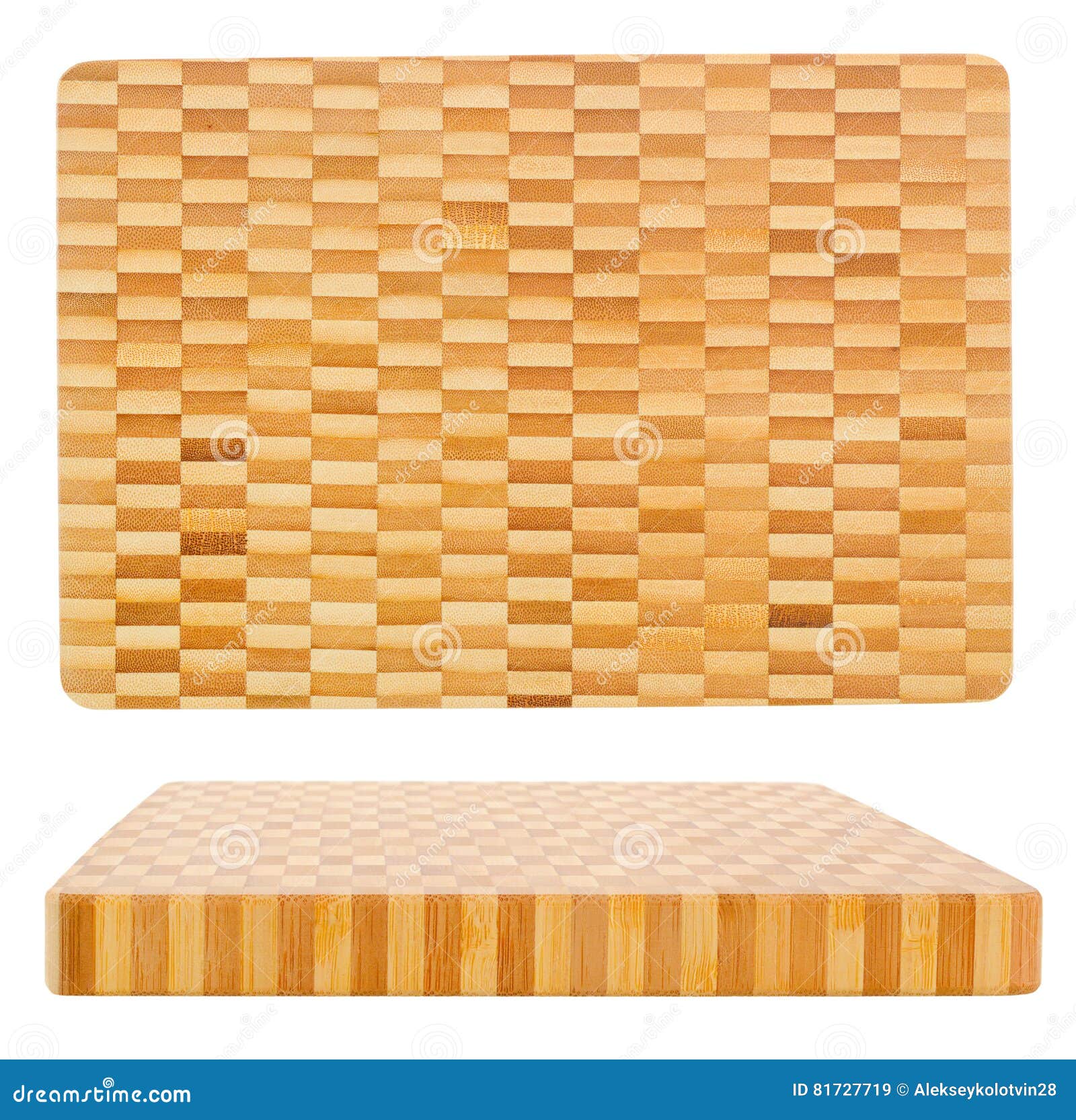 Wooden Cutting Board/Top View and Perspective Stock Image - Image of ...