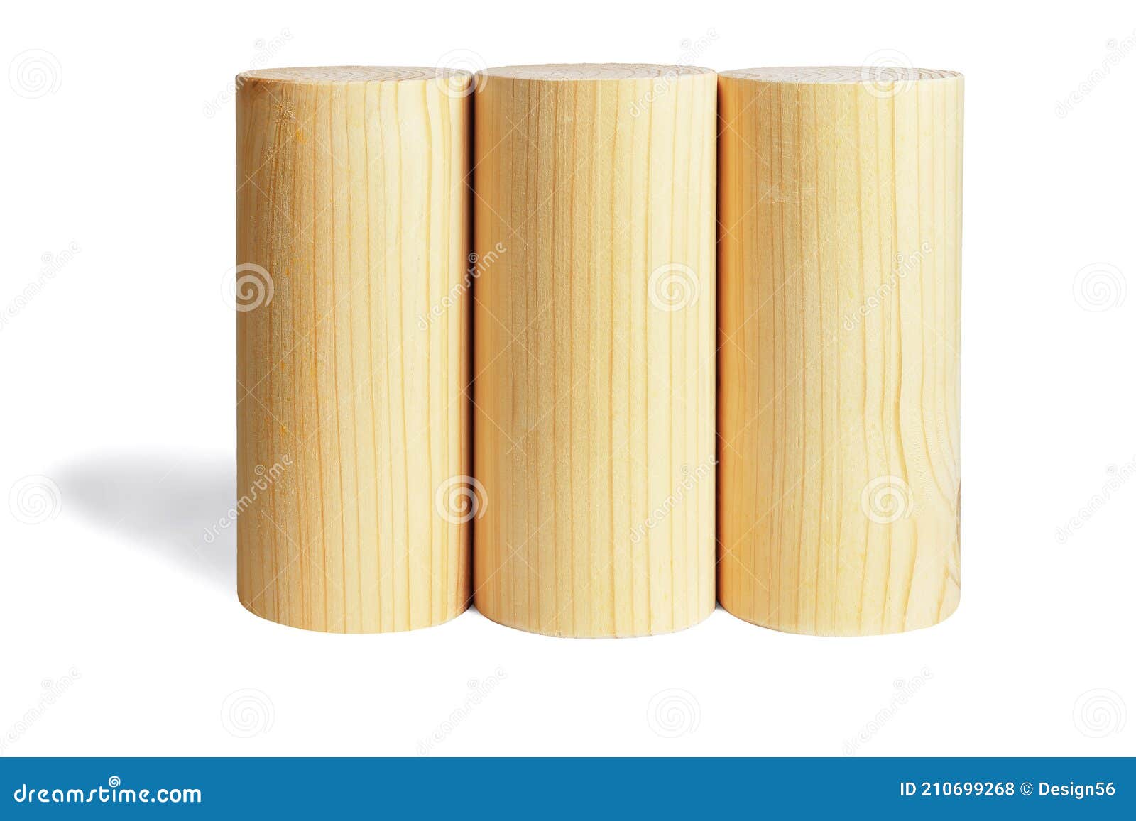 Wooden Cylindrical Blocks stock photo. Image of industry - 210699268