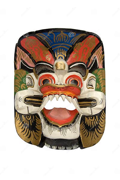Wooden Dayak Mask stock image. Image of east, foreign - 2189267