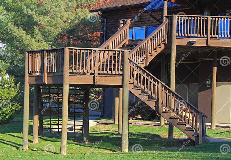 Wooden Deck stock image. Image of construct, backyard - 35098161