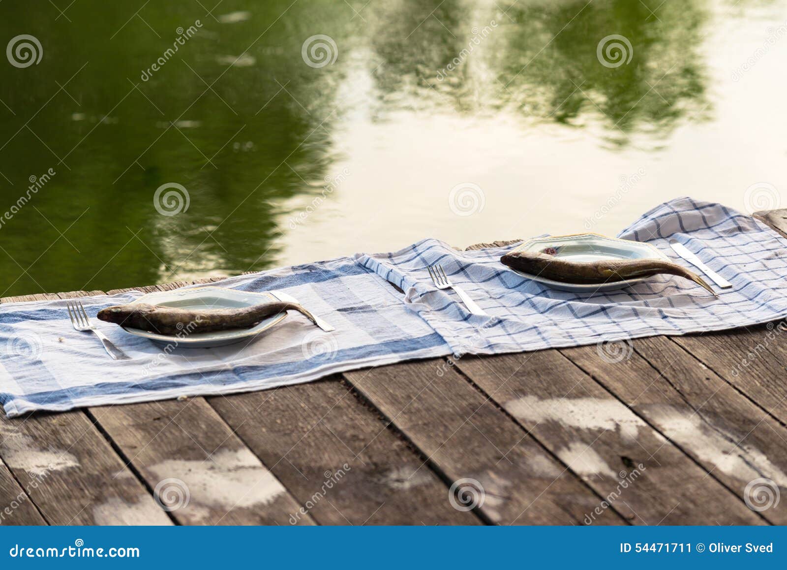 Wooden Deck with Fish on it Stock Image - Image of lifestyle, grunge ...