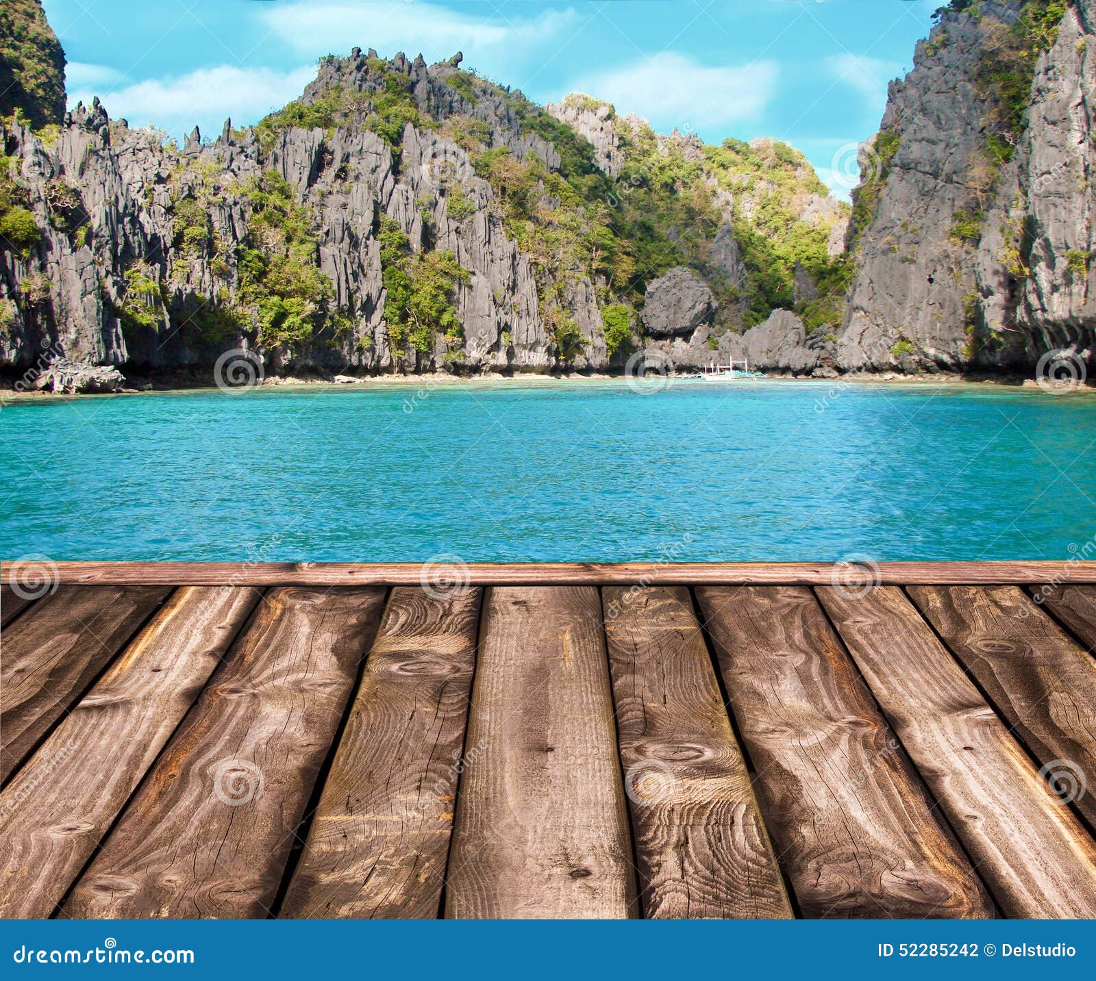 Wooden Deck, Tropical Beach Stock Photo - Image of adventure, landscape ...