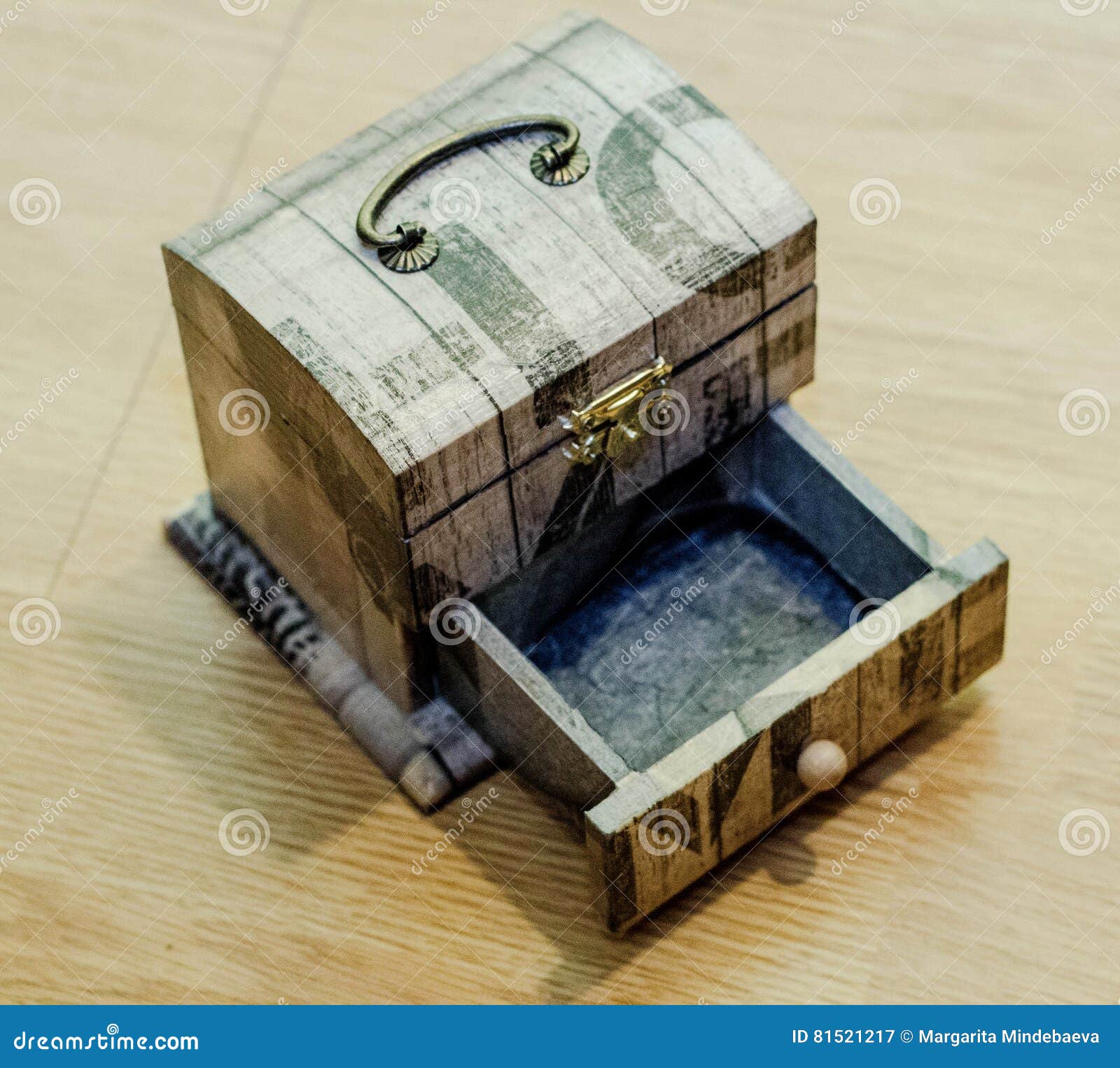 Wooden Decoupage box stock image. Image of hand, handmadebox - 81521217