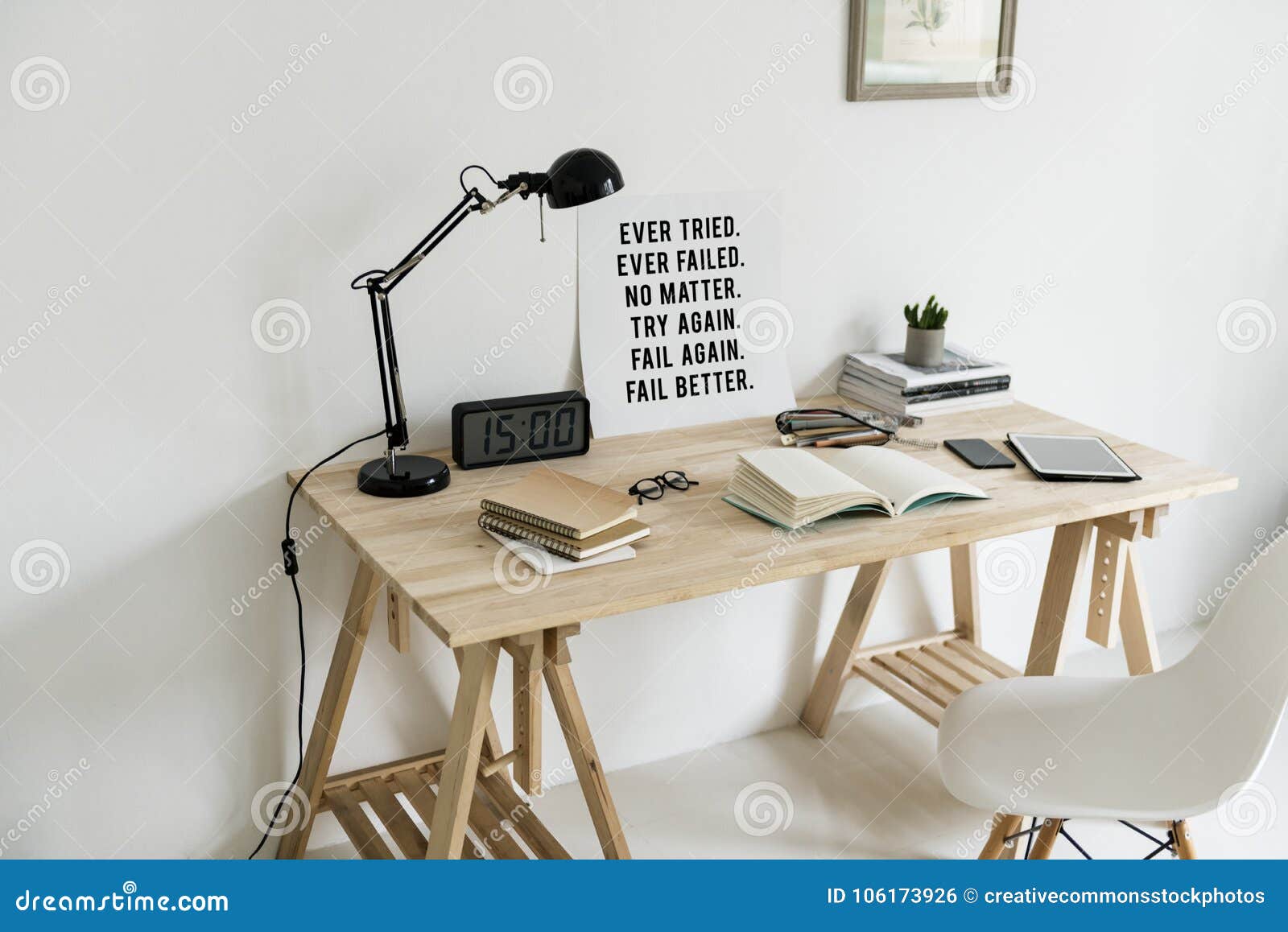 Wooden Desk With Books On Top Picture. Image: 106173926