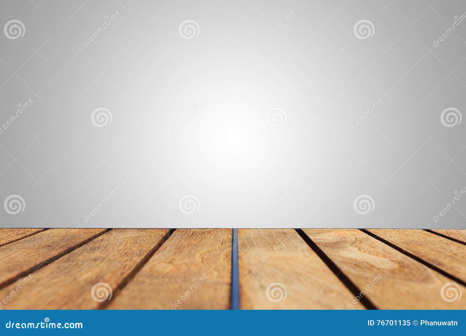 Wooden Desk or Table Isolated Blank Grey Space for Design Stock Image ...