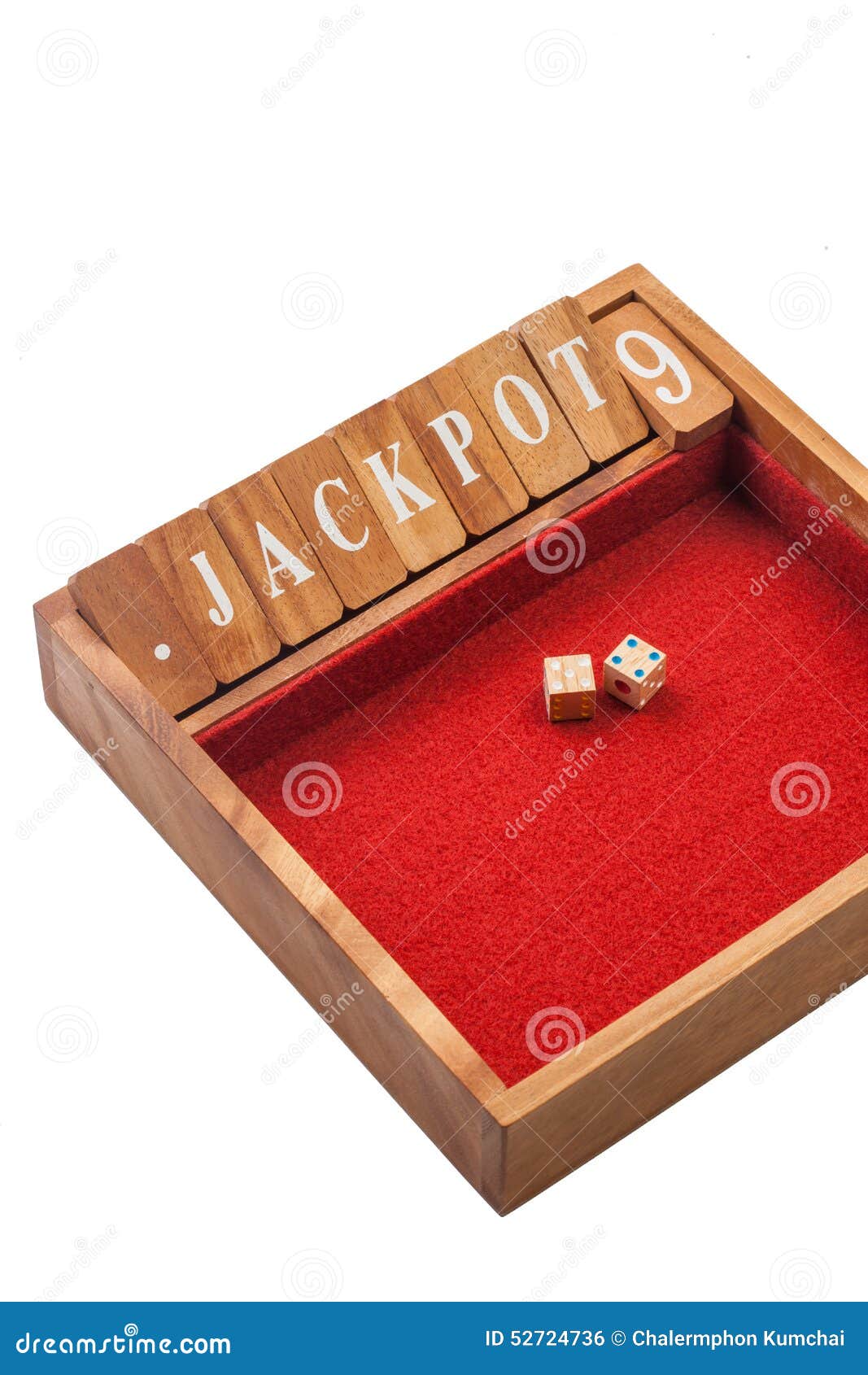 Wooden Dice Jackpot Board Game Stock Illustration - Illustration of ...