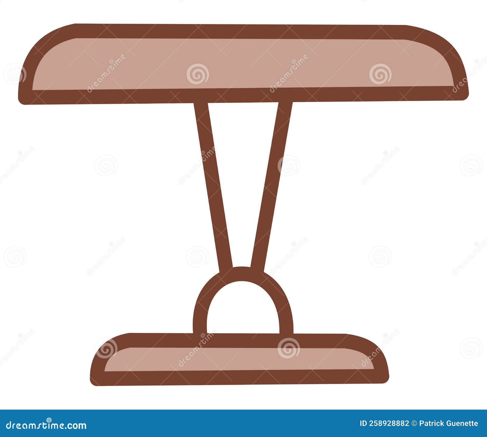 Wooden dinner table, icon stock vector. Illustration of plank - 258928882
