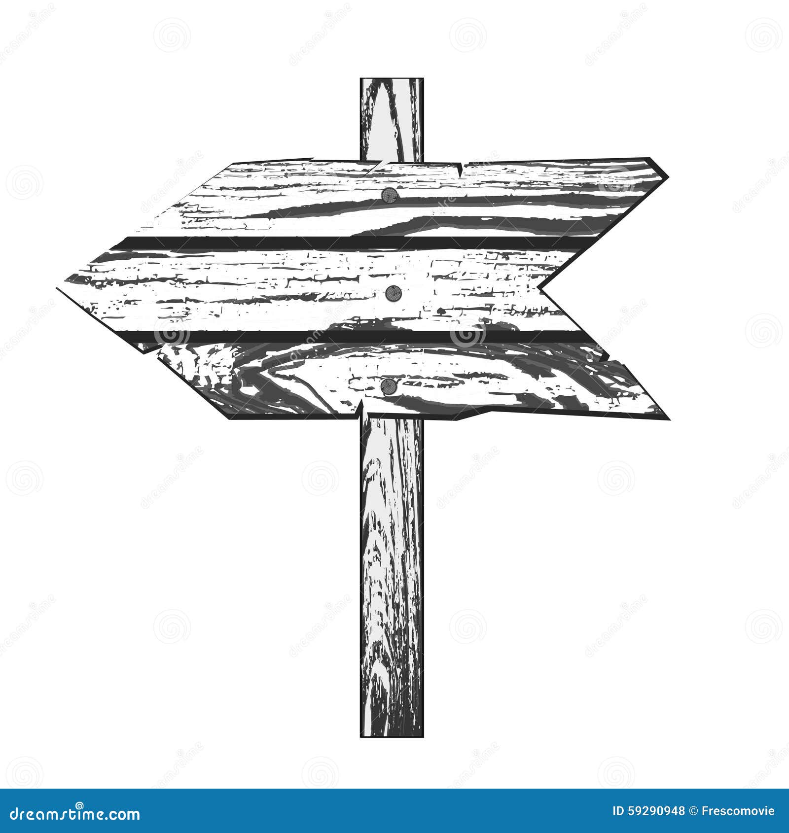 Wooden direction stock vector. Illustration of draw, collection - 59290948
