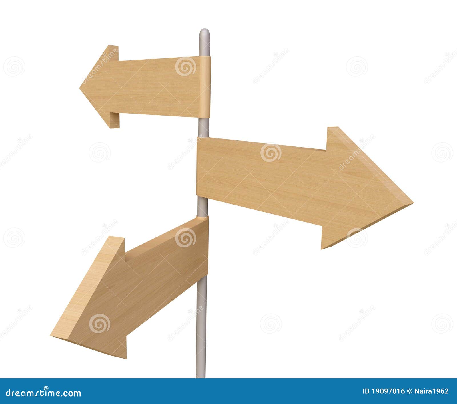 Wooden Direction Sign stock illustration. Illustration of guidepost ...
