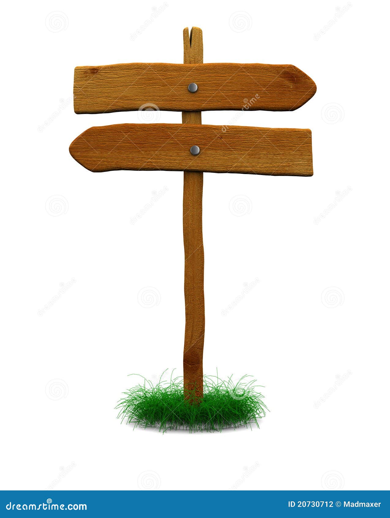 Wooden Direction Signpost. Vector Way Wood Directional Arrow Board ...