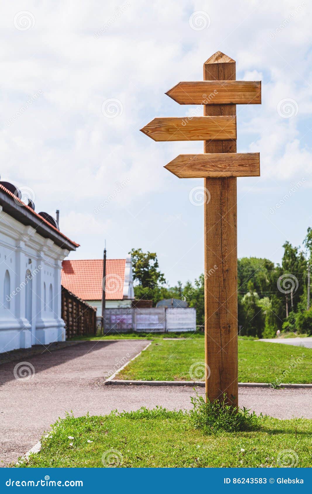 Wooden direction sign post stock image. Image of empty - 86243583