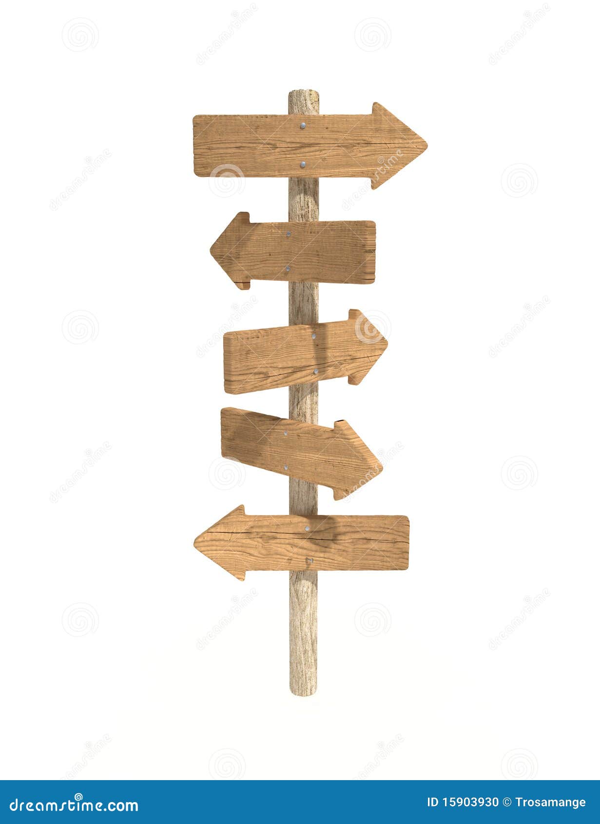 Wooden Directional Sign Post Stock Photo - Image: 15903930