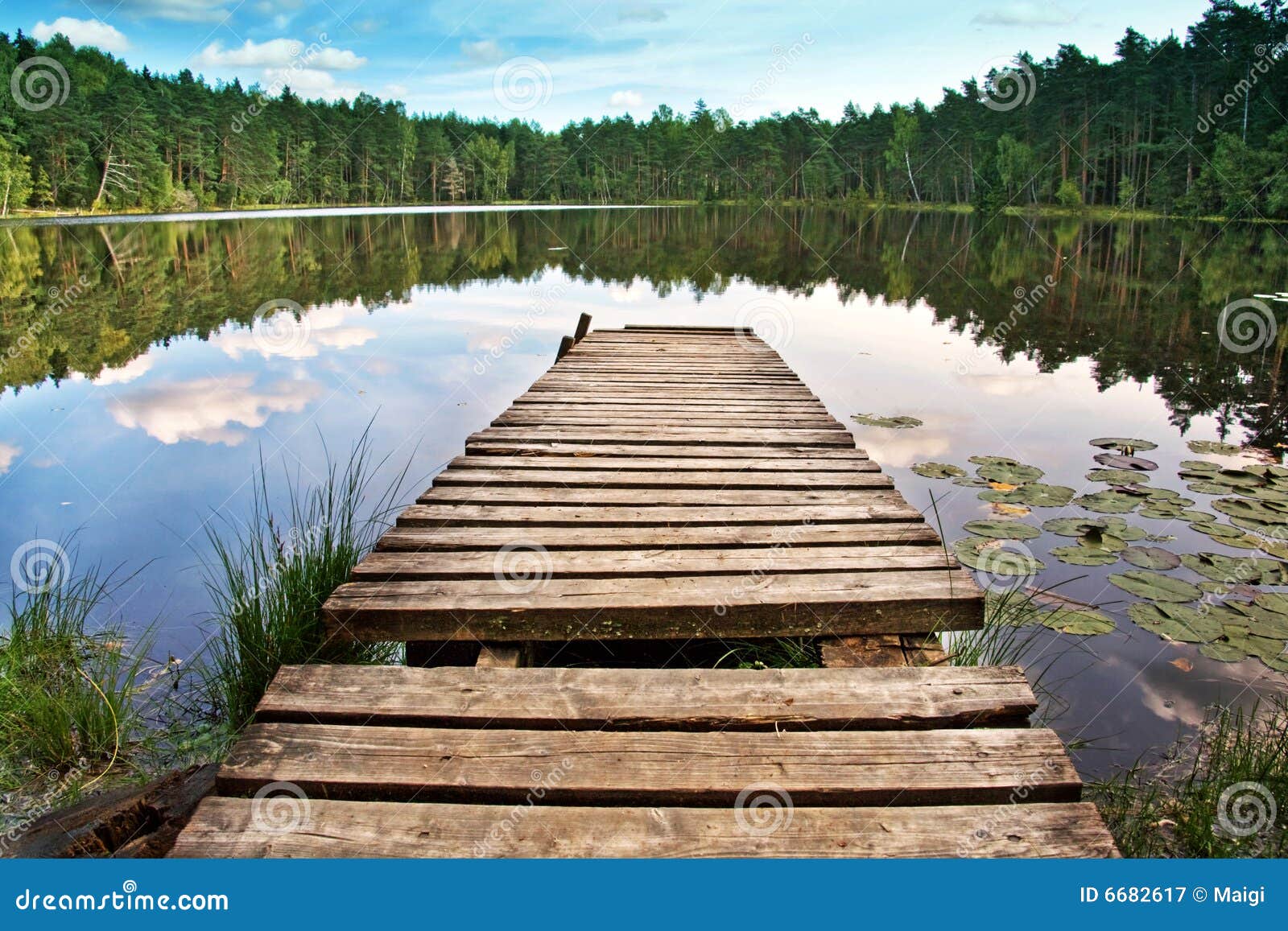 Wooden dock stock image. Image of pier, summer, beauty - 6682617