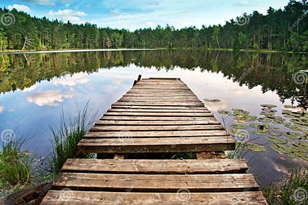 Wooden dock stock image. Image of pier, summer, beauty - 6682617