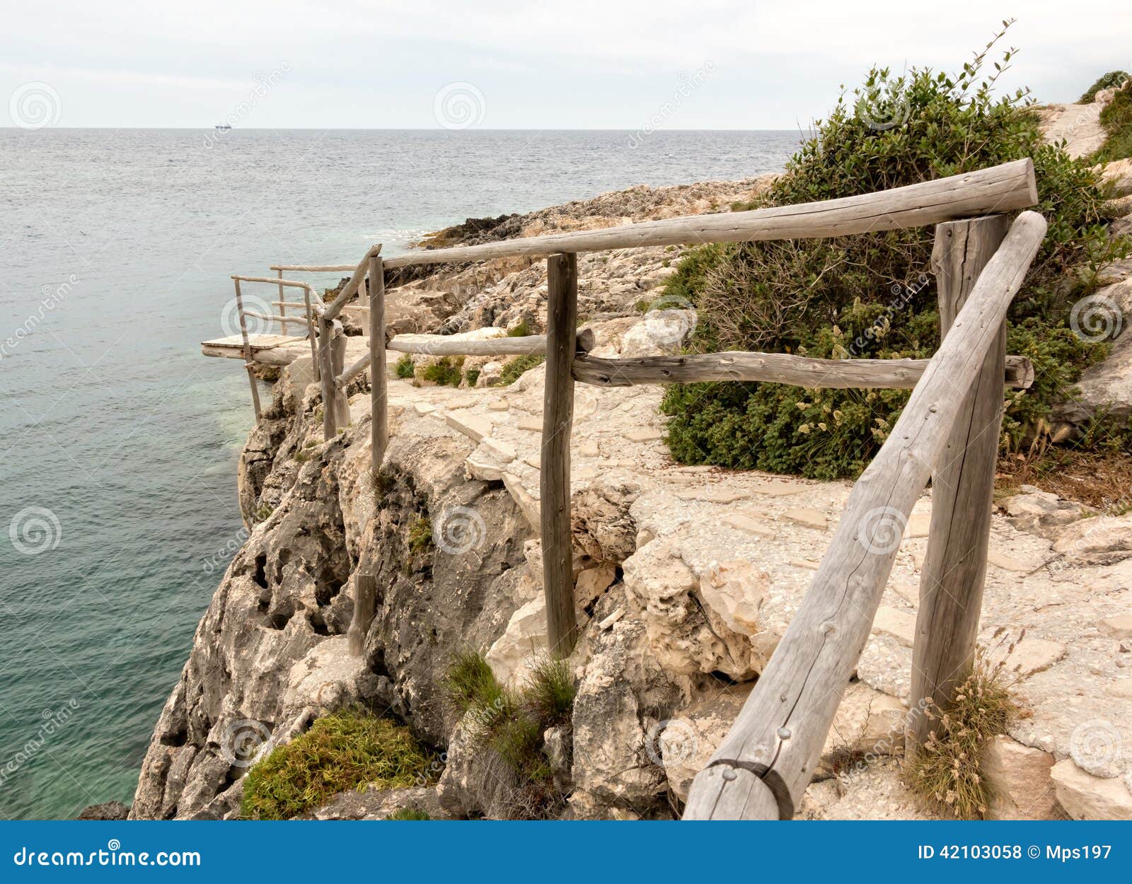 Wooden dock at the cliff stock photo. Image of cliff - 42103058