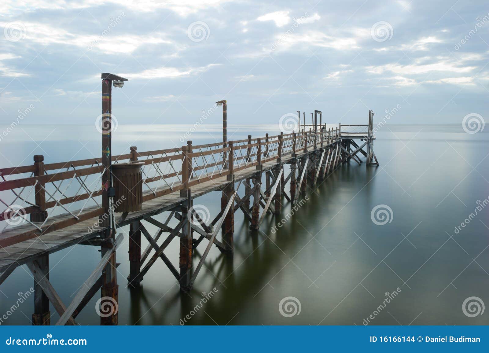 Wooden dock in perspective stock photo. Image of ocean - 16166144
