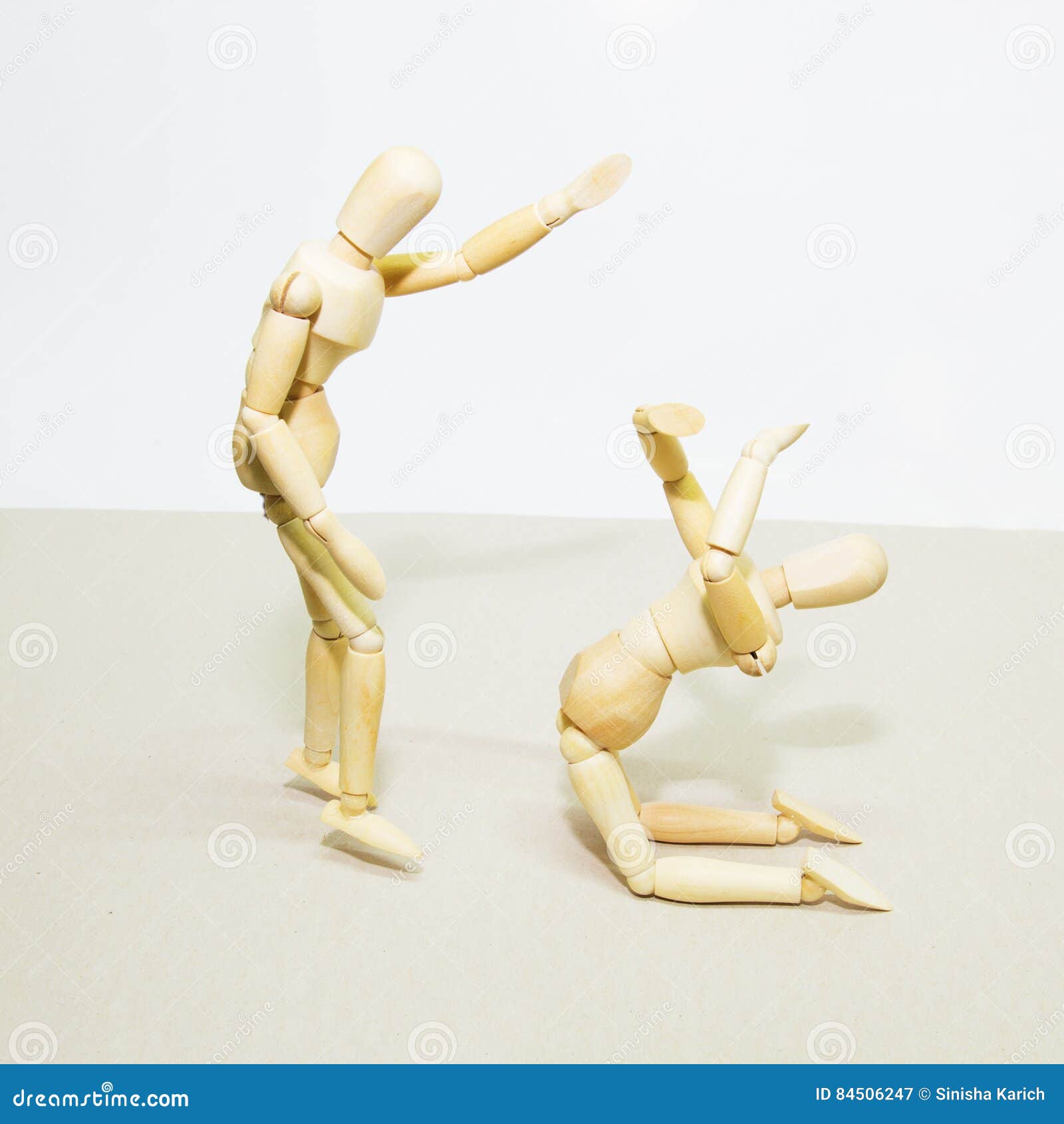 Wooden Doll in Action stock image. Image of motion, direction - 84506247