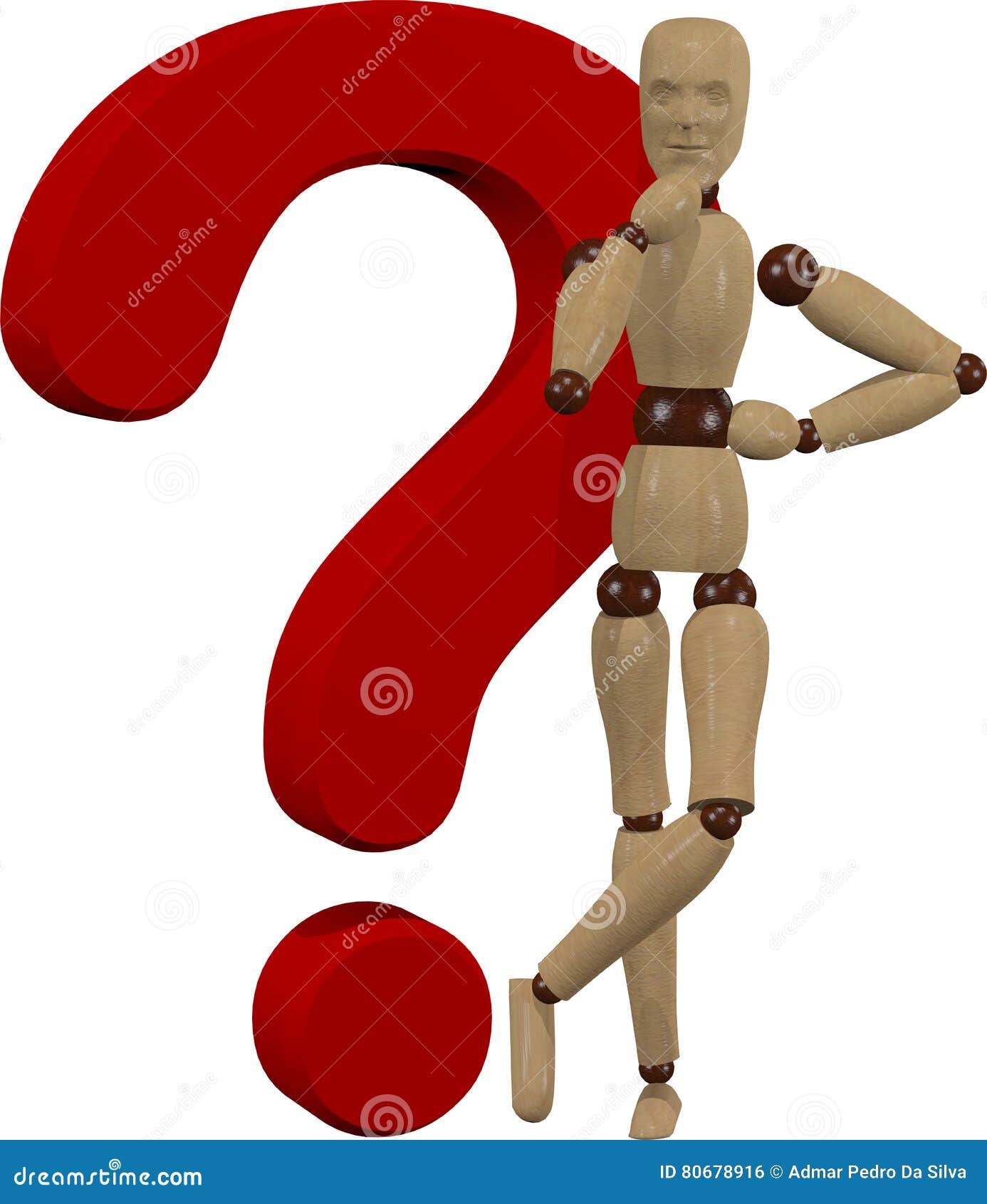 Doll At Question Mark Stock Photo | CartoonDealer.com #11923032