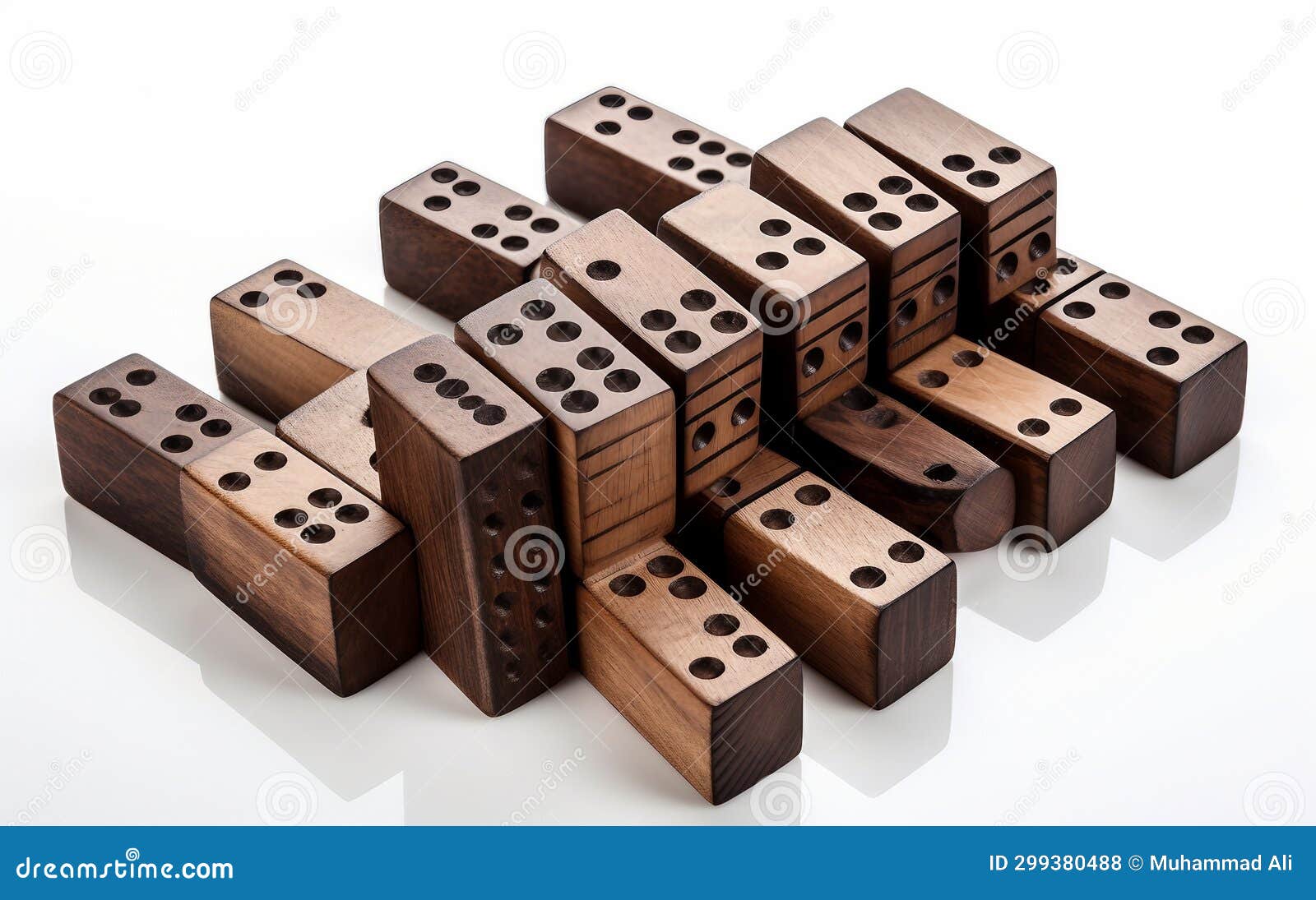 Wooden Domino Tile Holder Set on White Background Stock Photo - Image ...