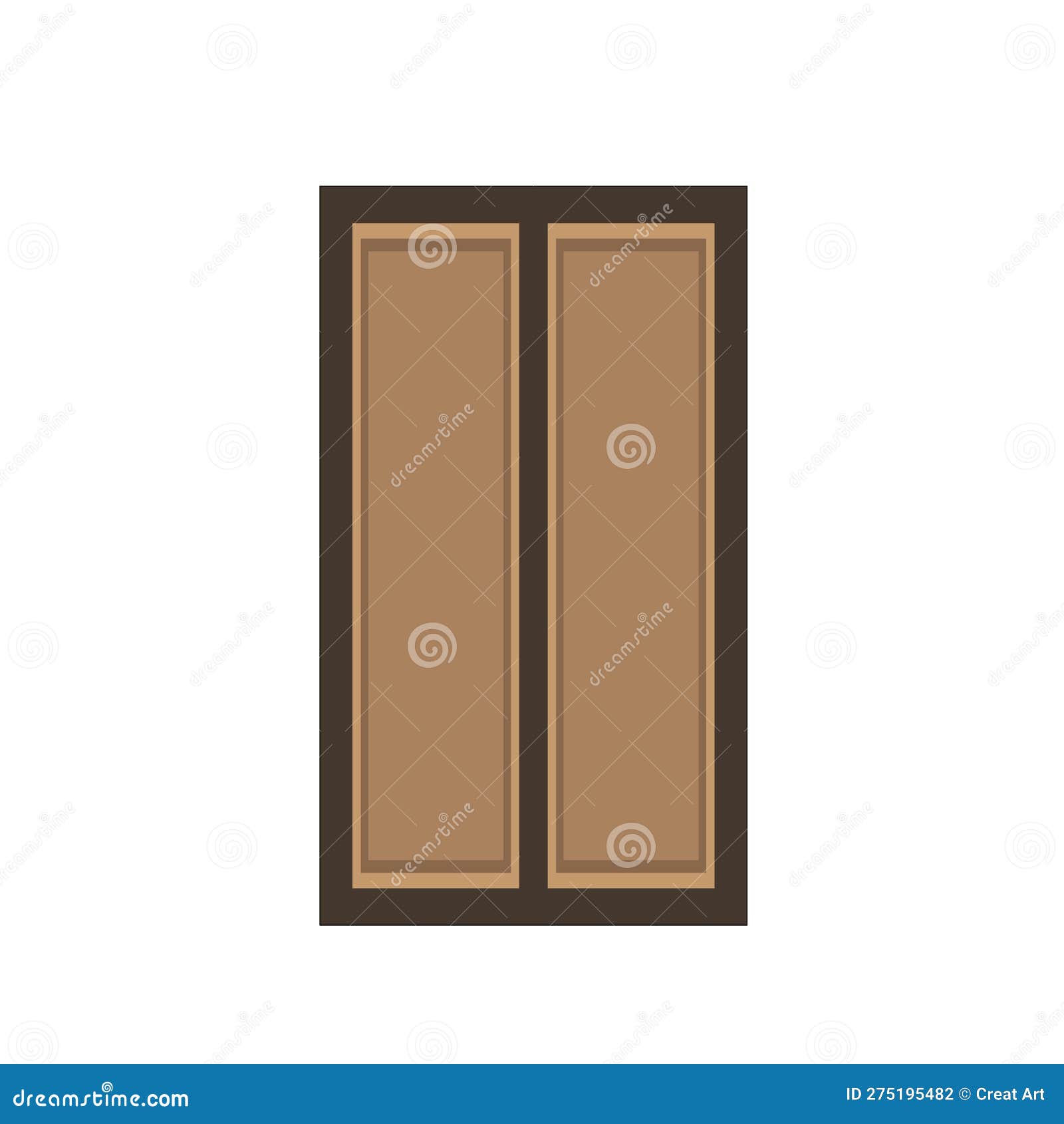 Wooden Door Clipart Vector Stock Vector Illustration Of Vector 275195482