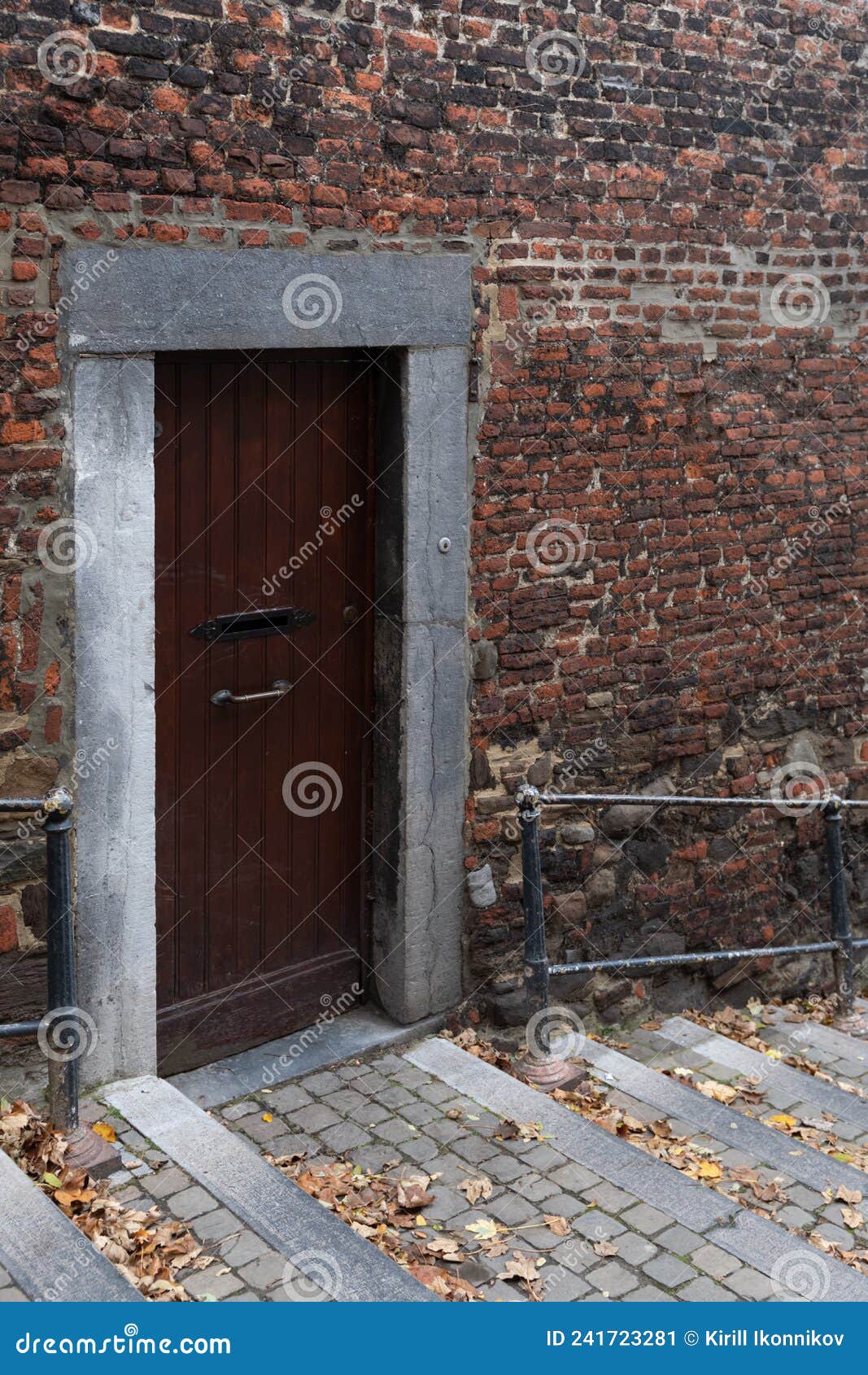 Wooden Door at the Exit from the Old House and Stairs Going Down Stock ...