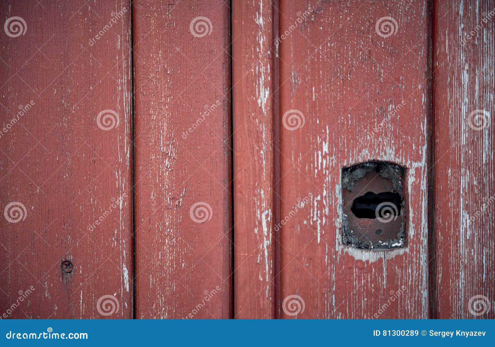 Wooden Door with a Keyhole. Texture Stock Image - Image of closed ...