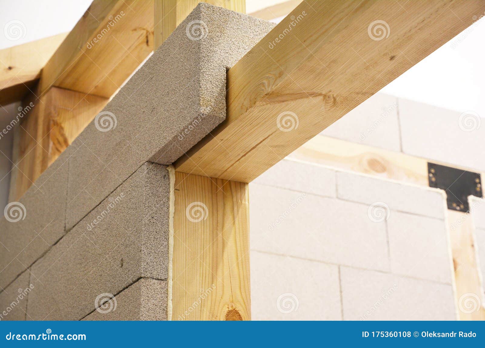 Wooden Door Lintel Under Construction Stock Photo - Image of indoor ...