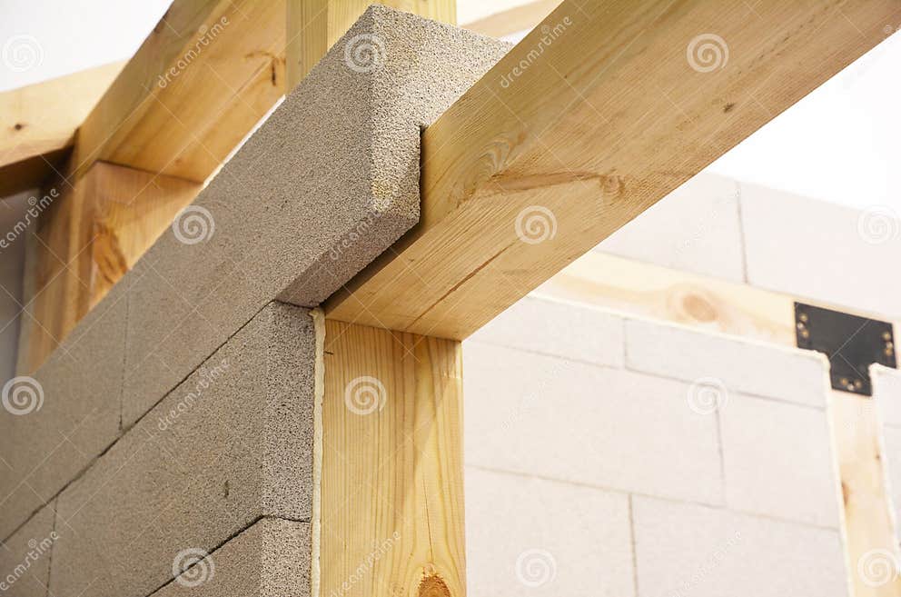 Wooden Door Lintel Under Construction Stock Photo - Image of indoor ...