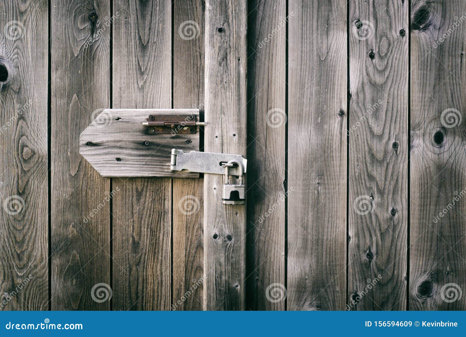 Wooden Door Lock stock image. Image of plank, barn, grunge - 156594609