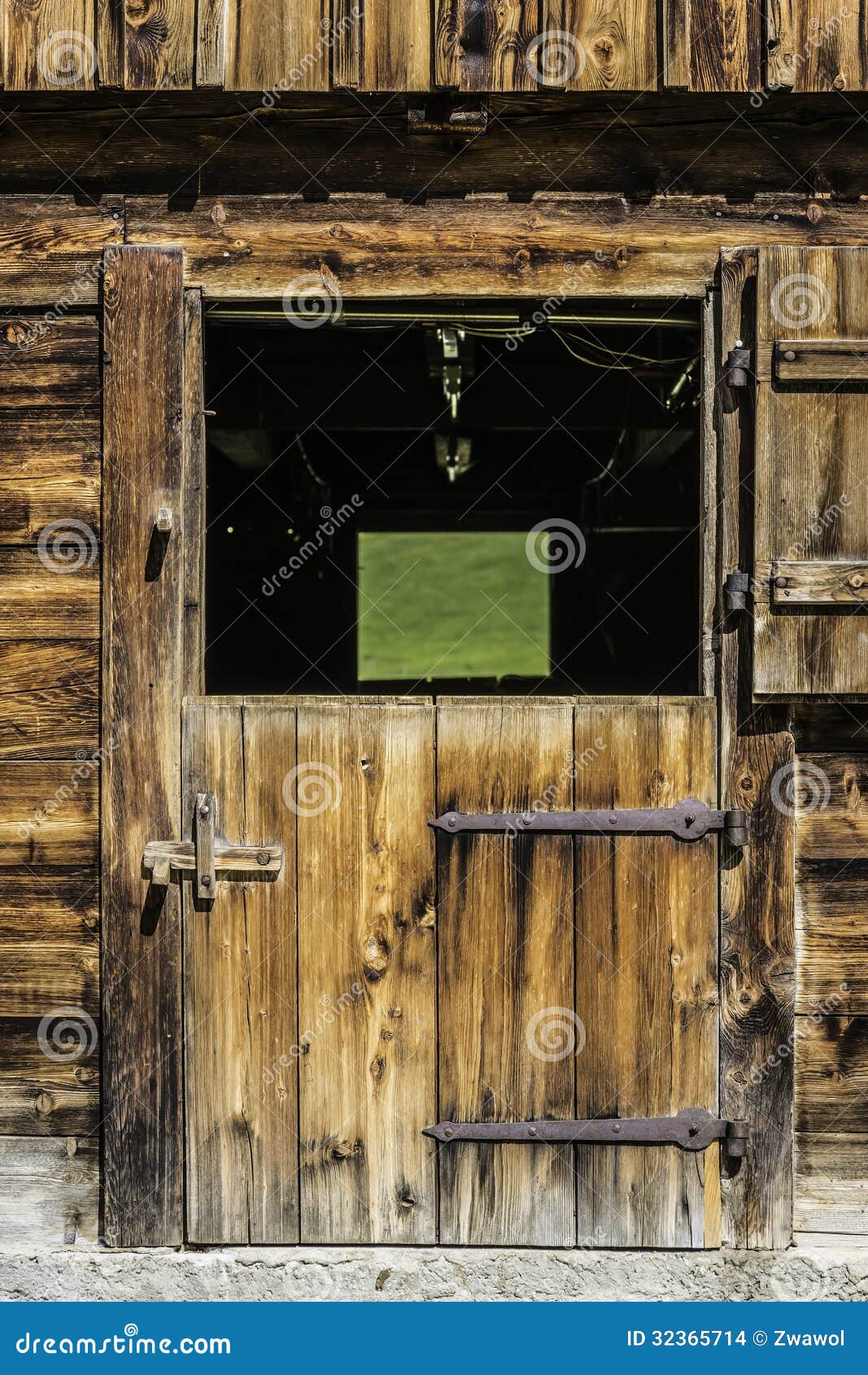 Wooden door of stable stock photo. Image of enter, close - 32365714