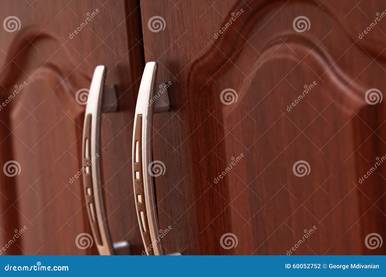 Wooden doors stock photo. Image of closeup, open, design - 60052752