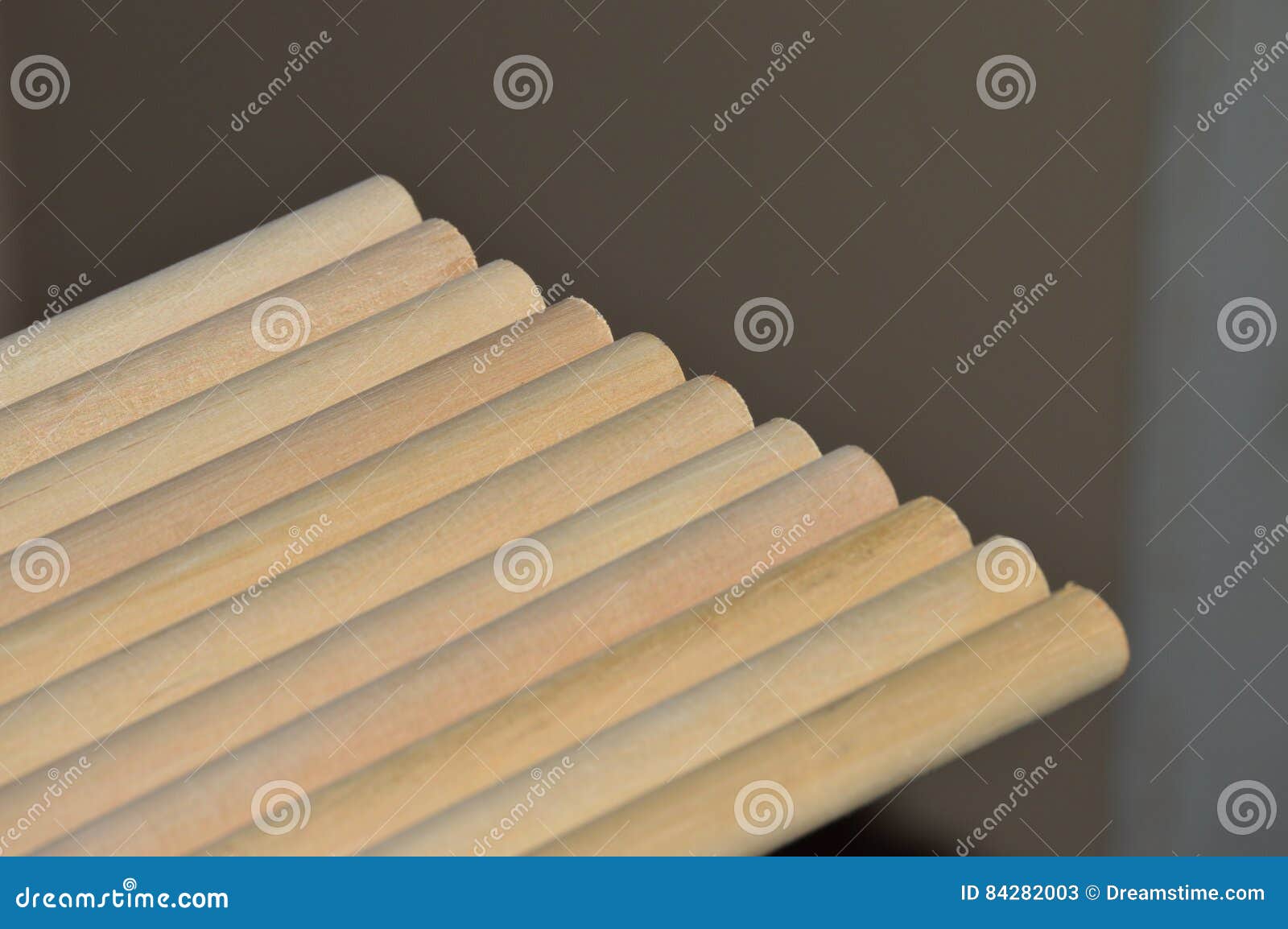 Wooden dowels close-up stock image. Image of wooden, close - 84282003