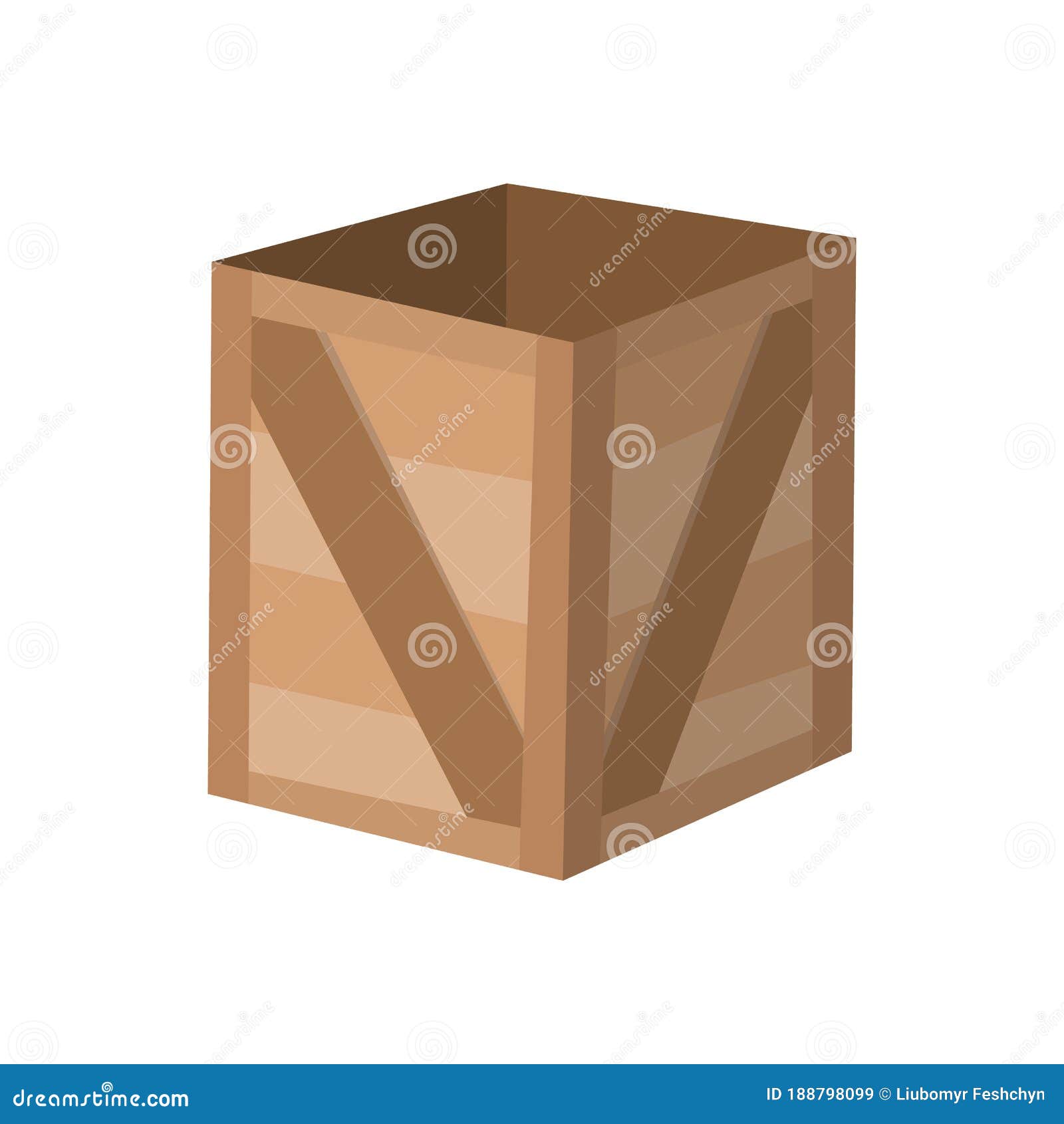 Wooden Drawer. Box Package. Transportation Container Or Empty Wood ...
