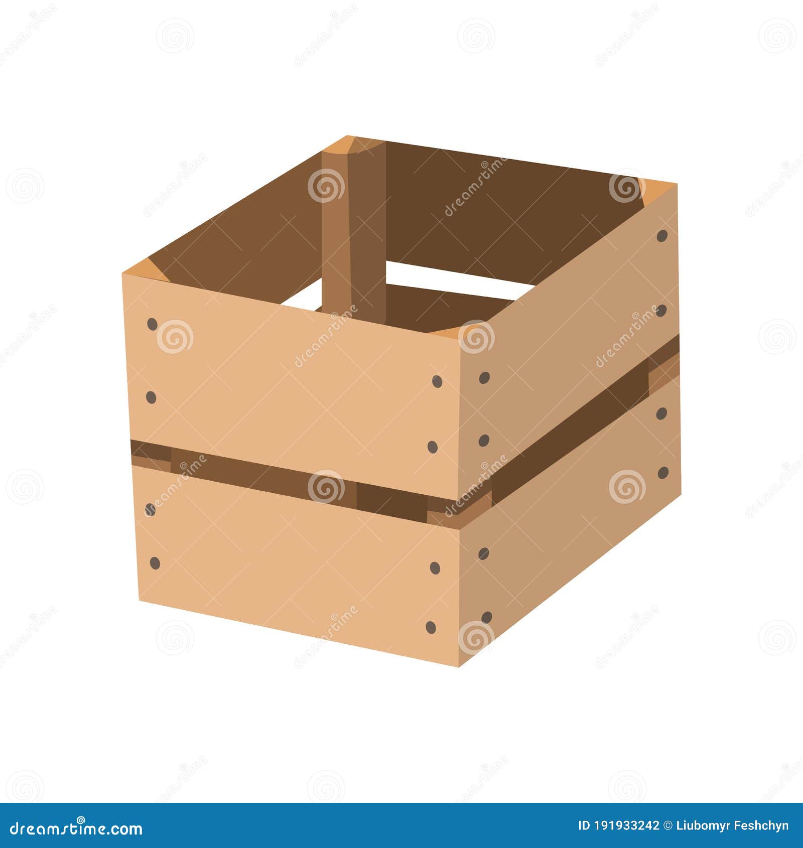 Wooden drawer. Box package stock vector. Illustration of freight ...