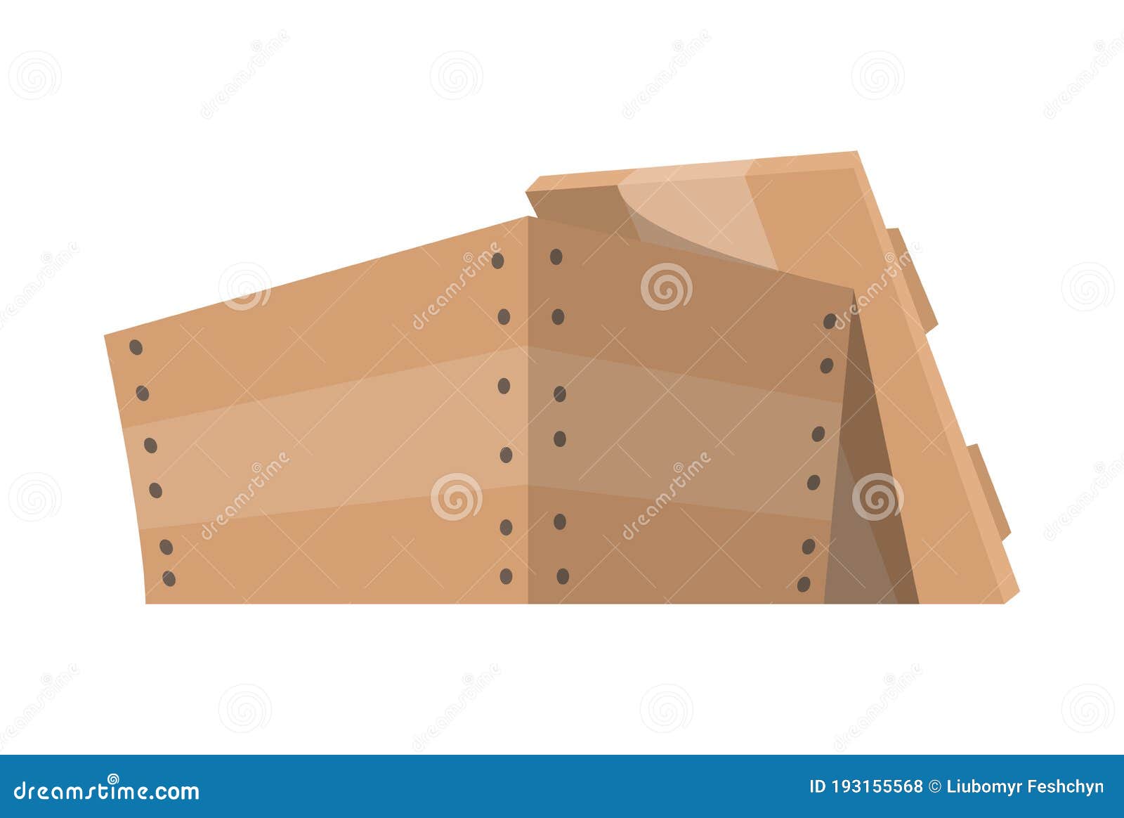 Wooden Drawer. Box Package. Transportation Container Or Empty Wood ...