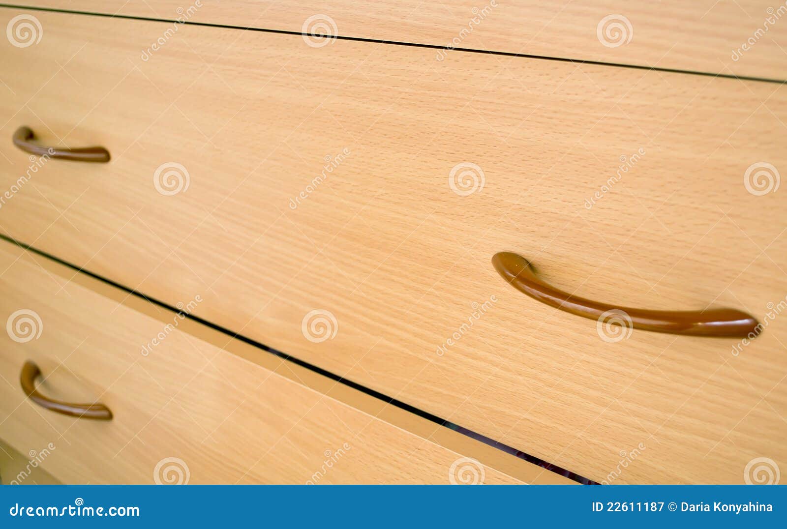 Wooden drawer with handles stock image. Image of long - 22611187