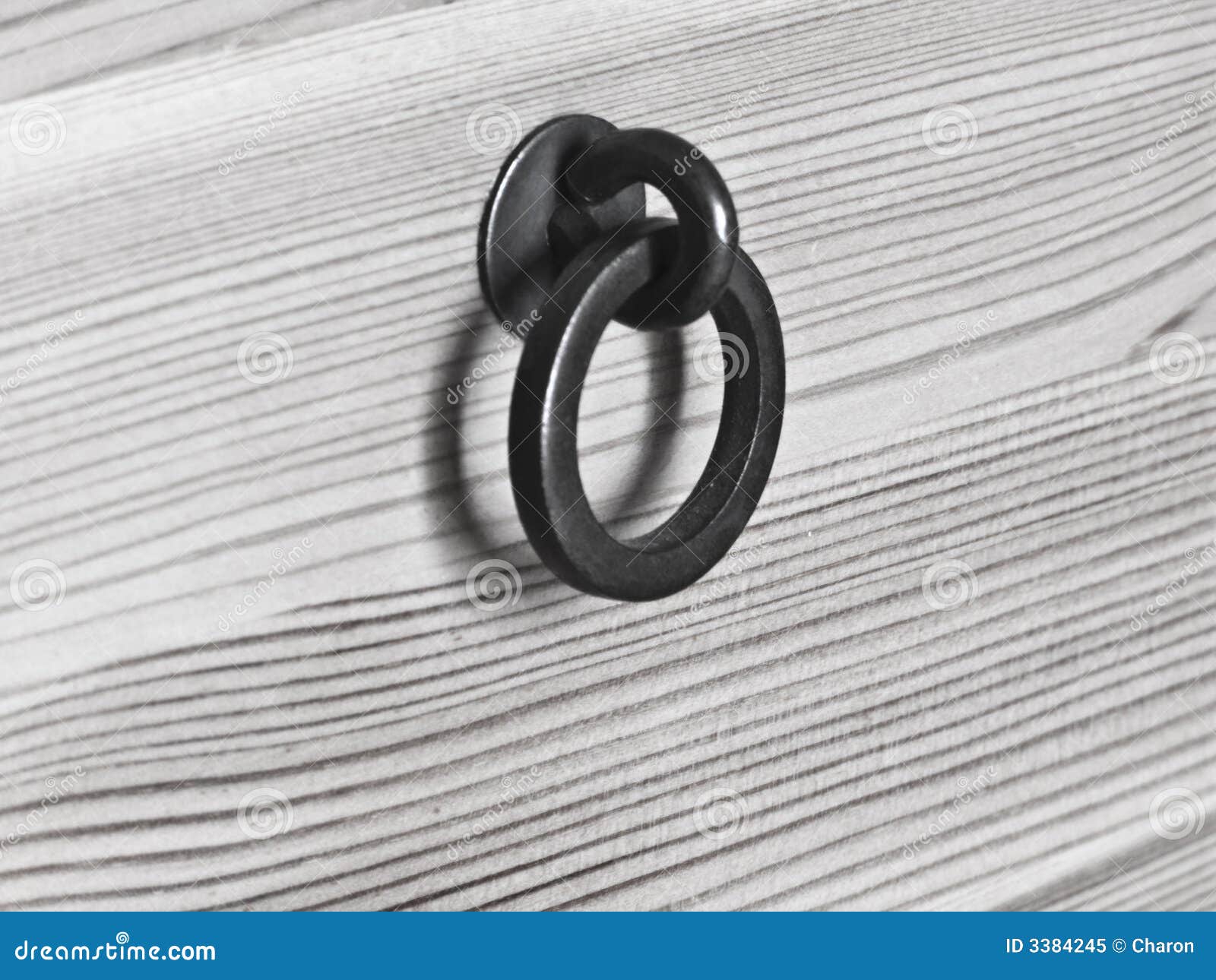 Wooden Drawer Metal Ring Handle Stock Image - Image of closet ...
