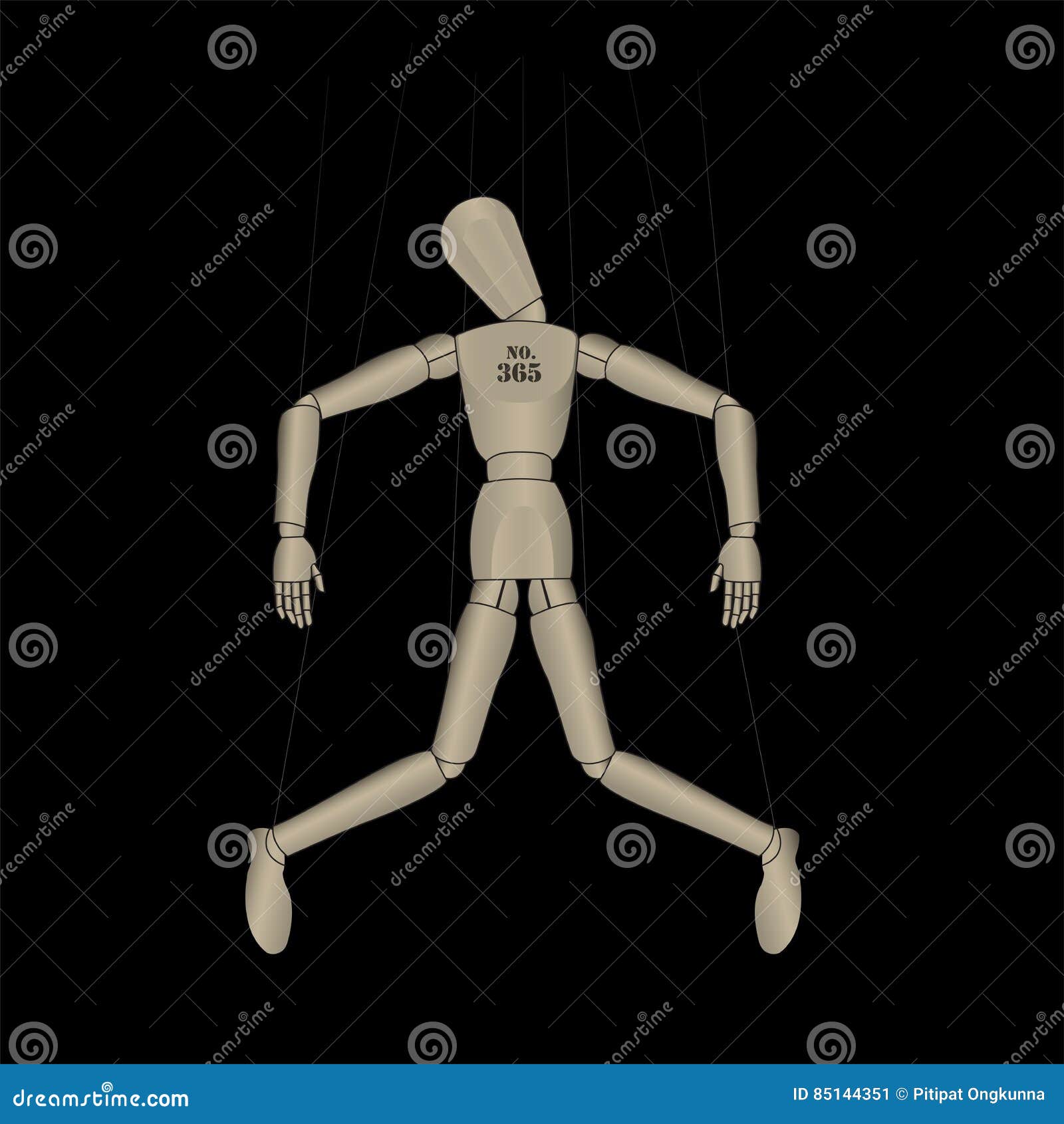 Wooden dummy stock illustration. Illustration of character - 85144351