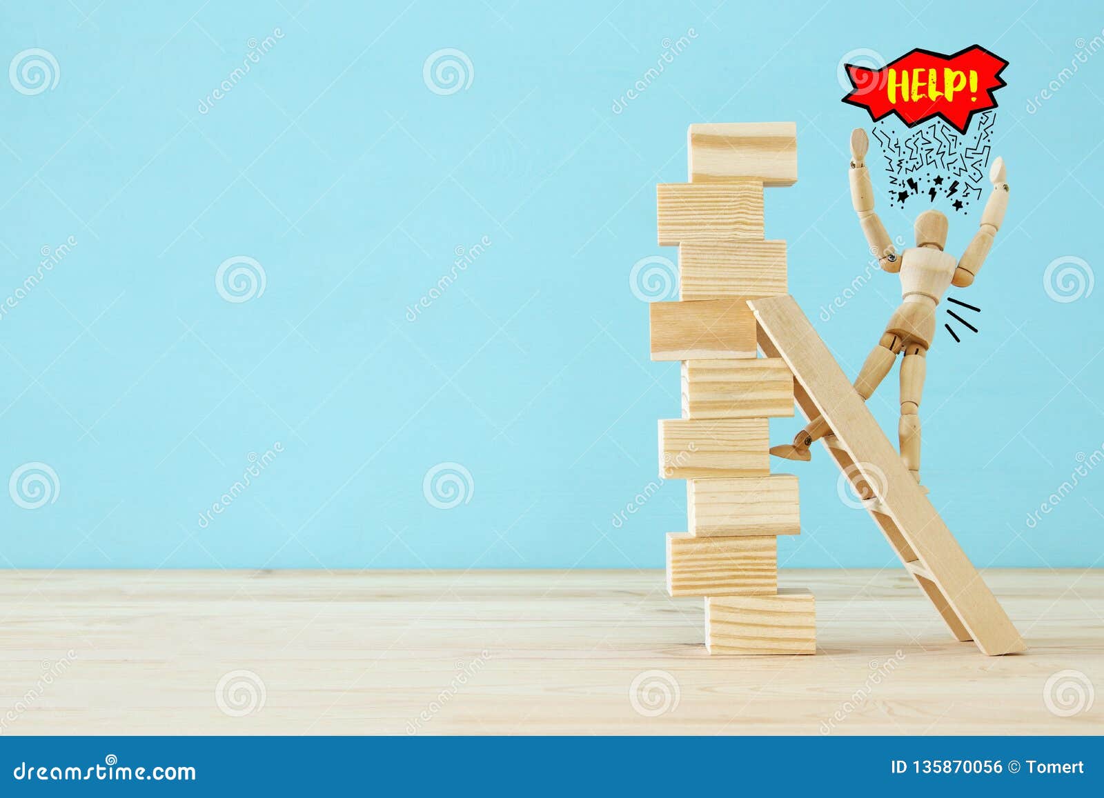 Wooden Dummy Climbs a Dangerously Unstable Structure and Risks Falling ...