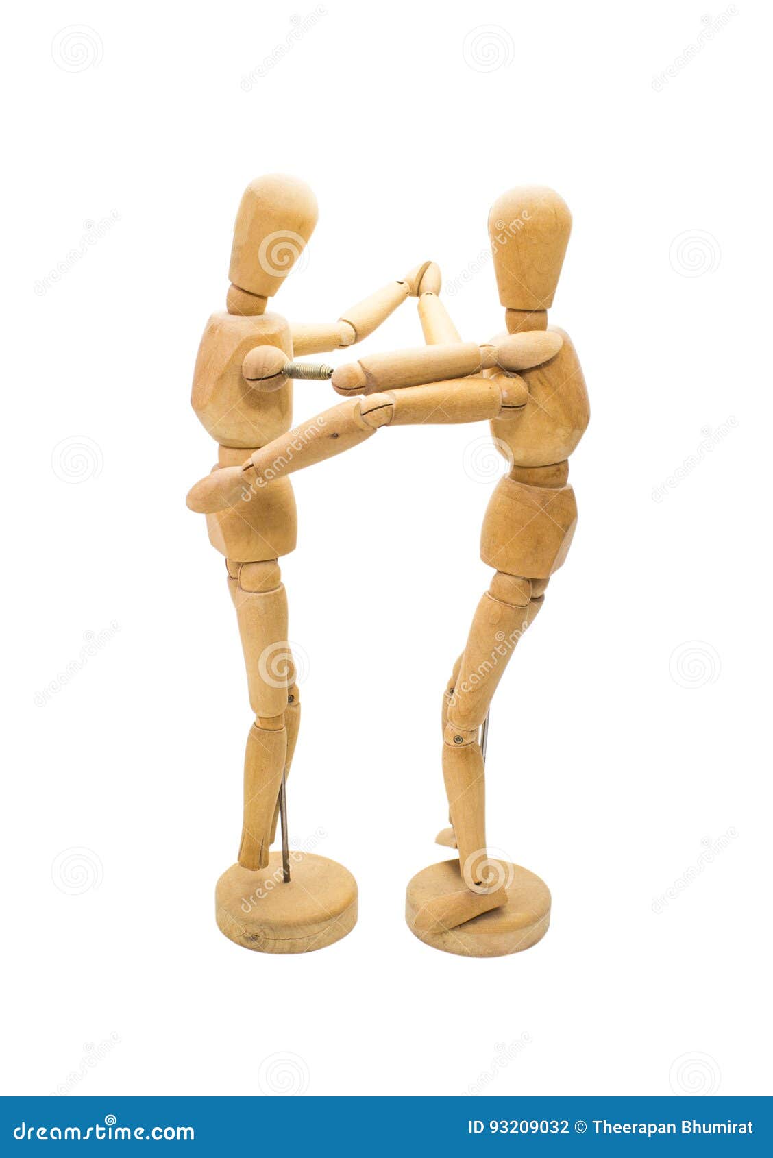 Wooden Dummy Couple Dancing Together. Stock Photo - Image of model ...