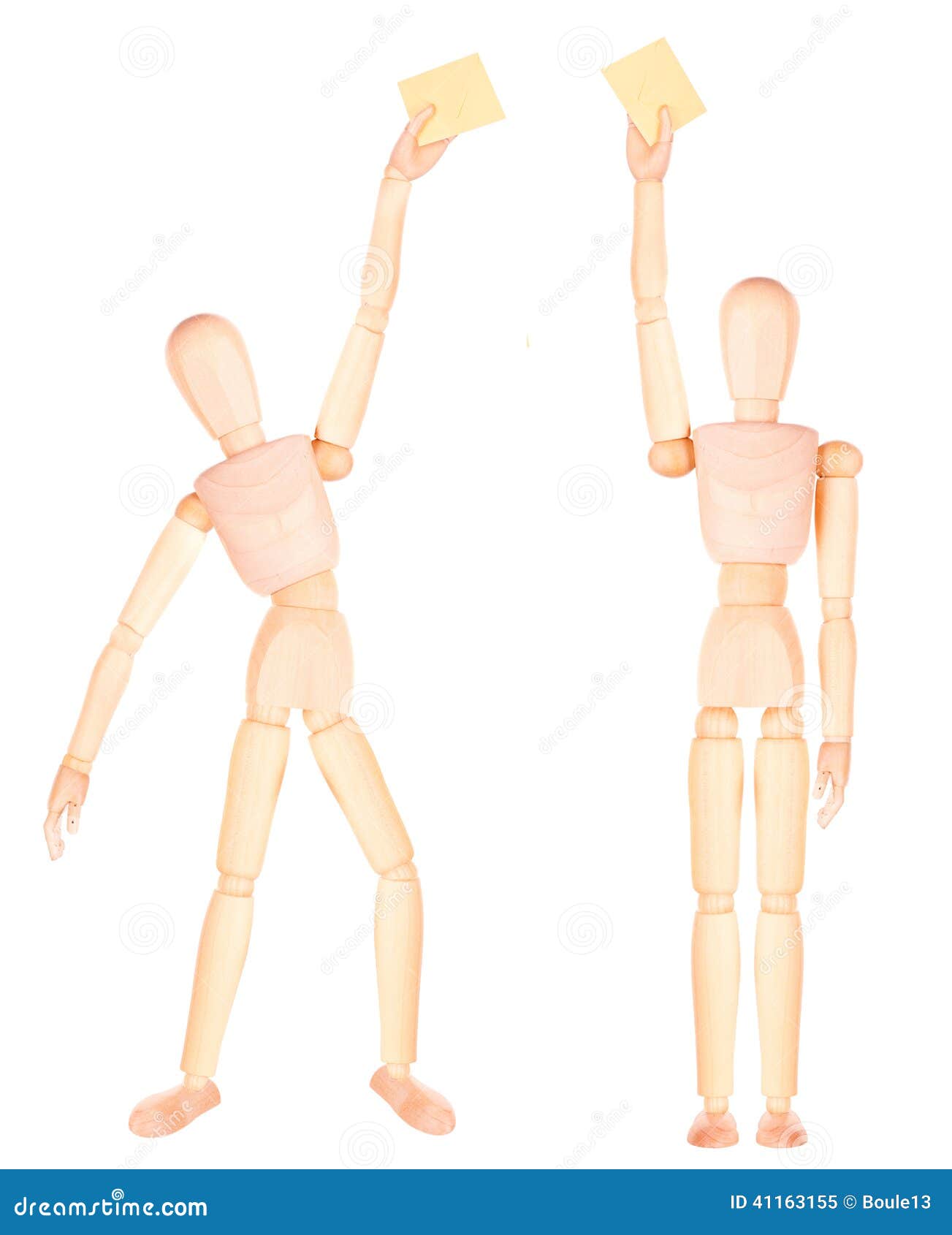 Wooden Dummy with envelope stock image. Image of model - 41163155
