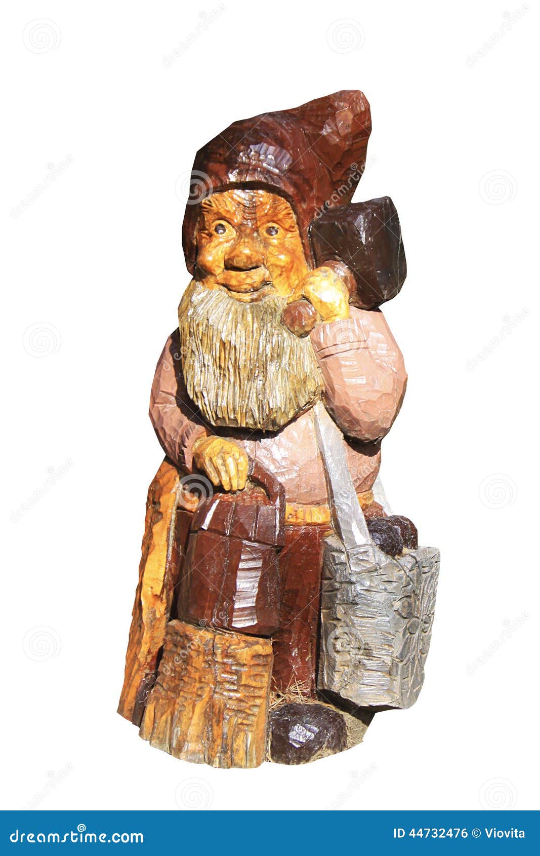 Wooden dwarf stock photo. Image of figurine, figure, isolated - 44732476