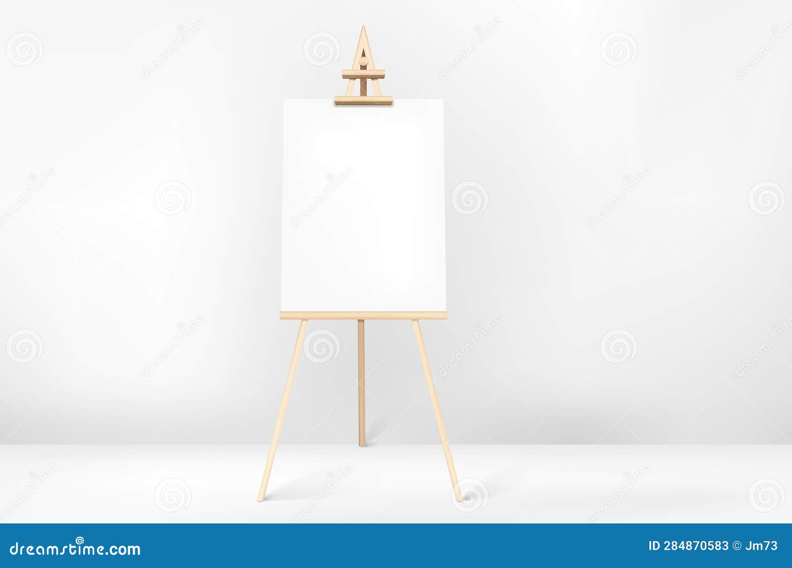 Wooden Easel with Empty Paperboard for Your Text Stock Vector ...