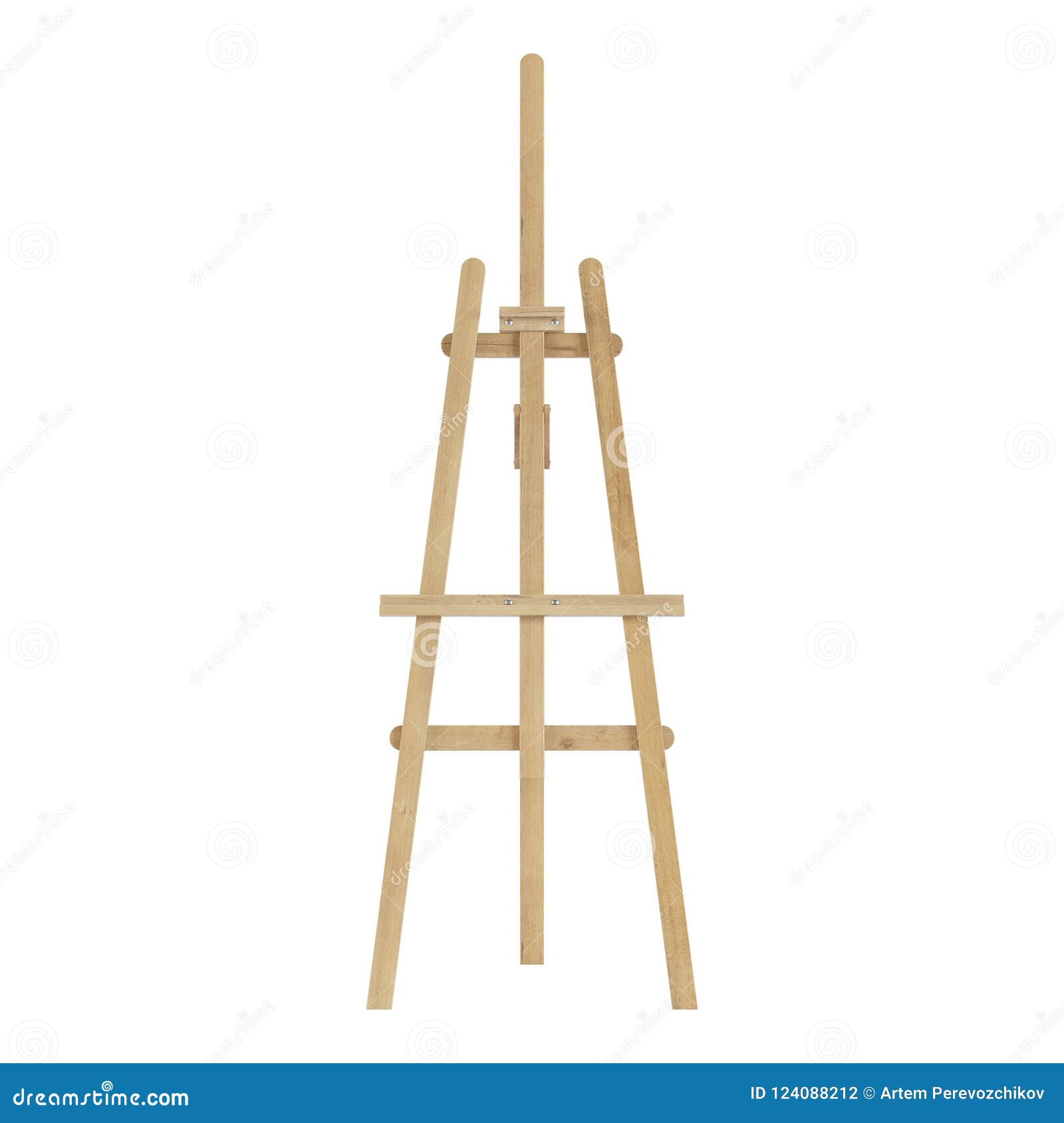 Wooden Easel. Isolated On White Background. Stock Illustration ... Wooden Easel. Isolated On White Background. Stock Illustration ...