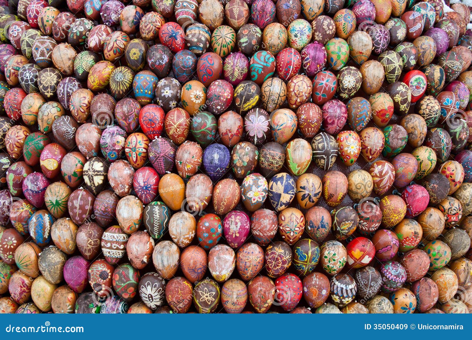 Wooden Easter Eggs stock image. Image of traditional - 35050409