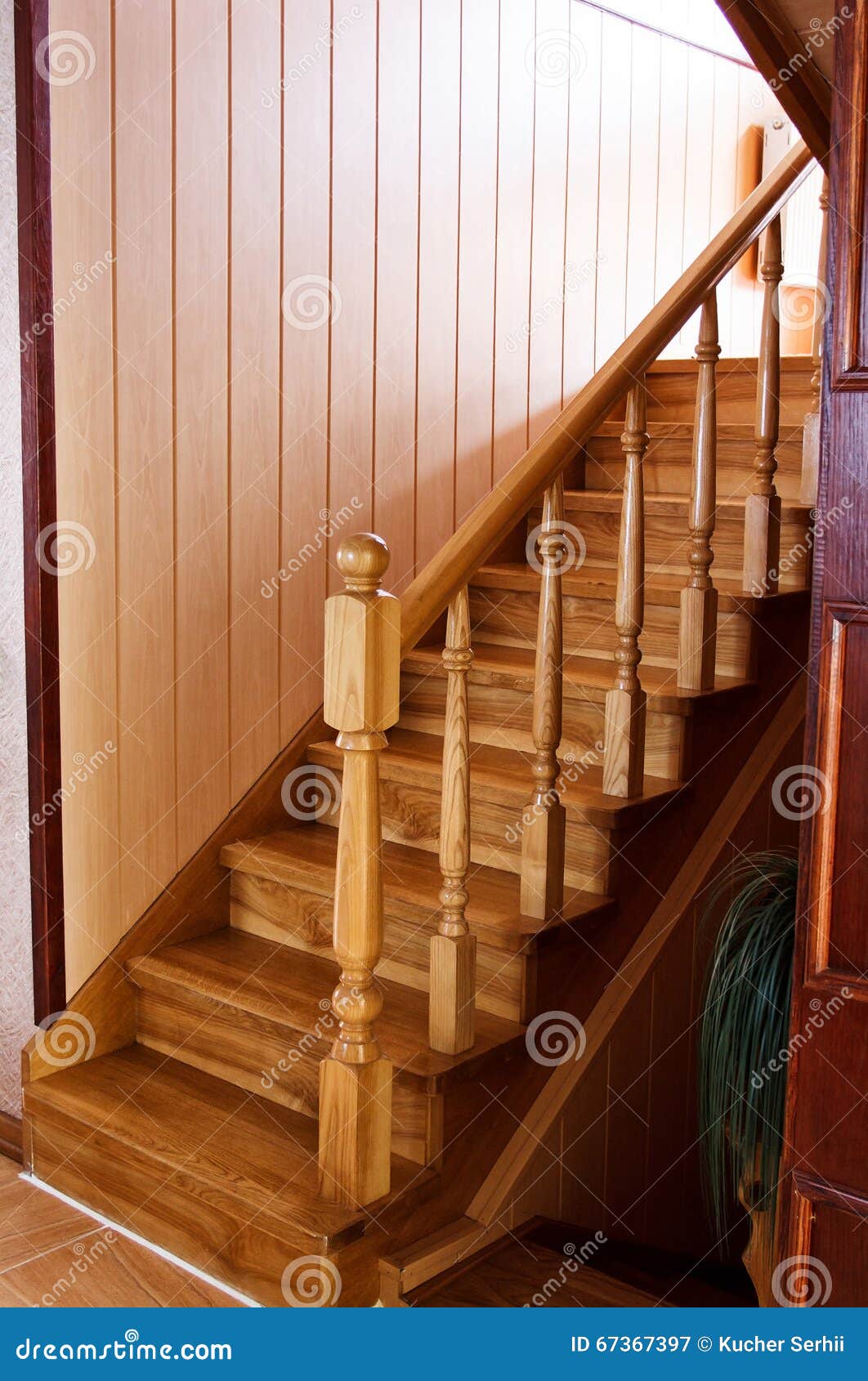 Wooden and Elegant Steps Storey House Stock Image - Image of decor ...