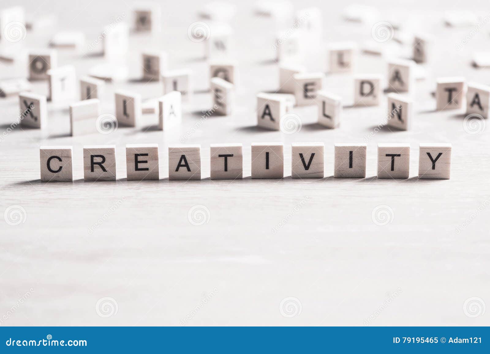 Wooden Elements with Word Creativity Stock Image - Image of solution ...