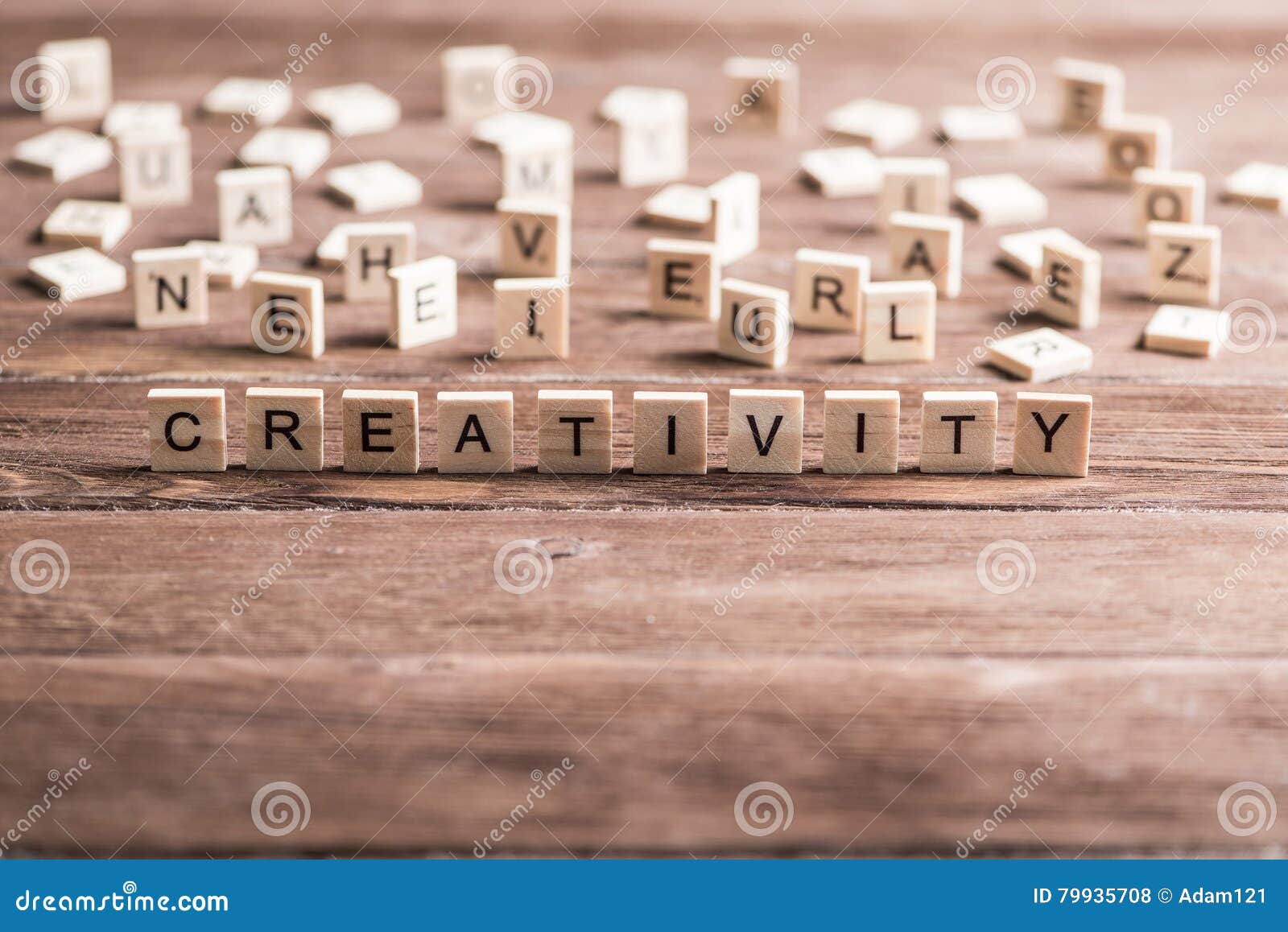 Wooden Elements with Word Creativity Stock Photo - Image of abstract ...