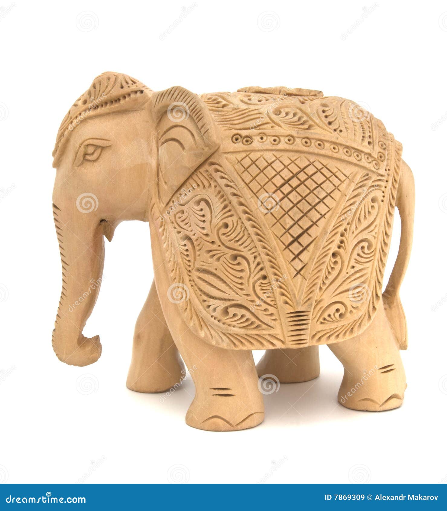 Wooden elephant sculpture stock image. Image of destinations - 7869309