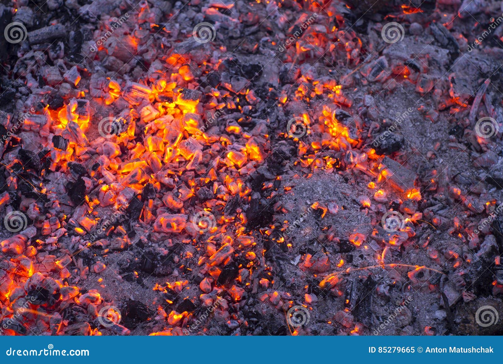 Wooden Embers Beautifully Glowing Stock Image - Image of fuel, ember ...
